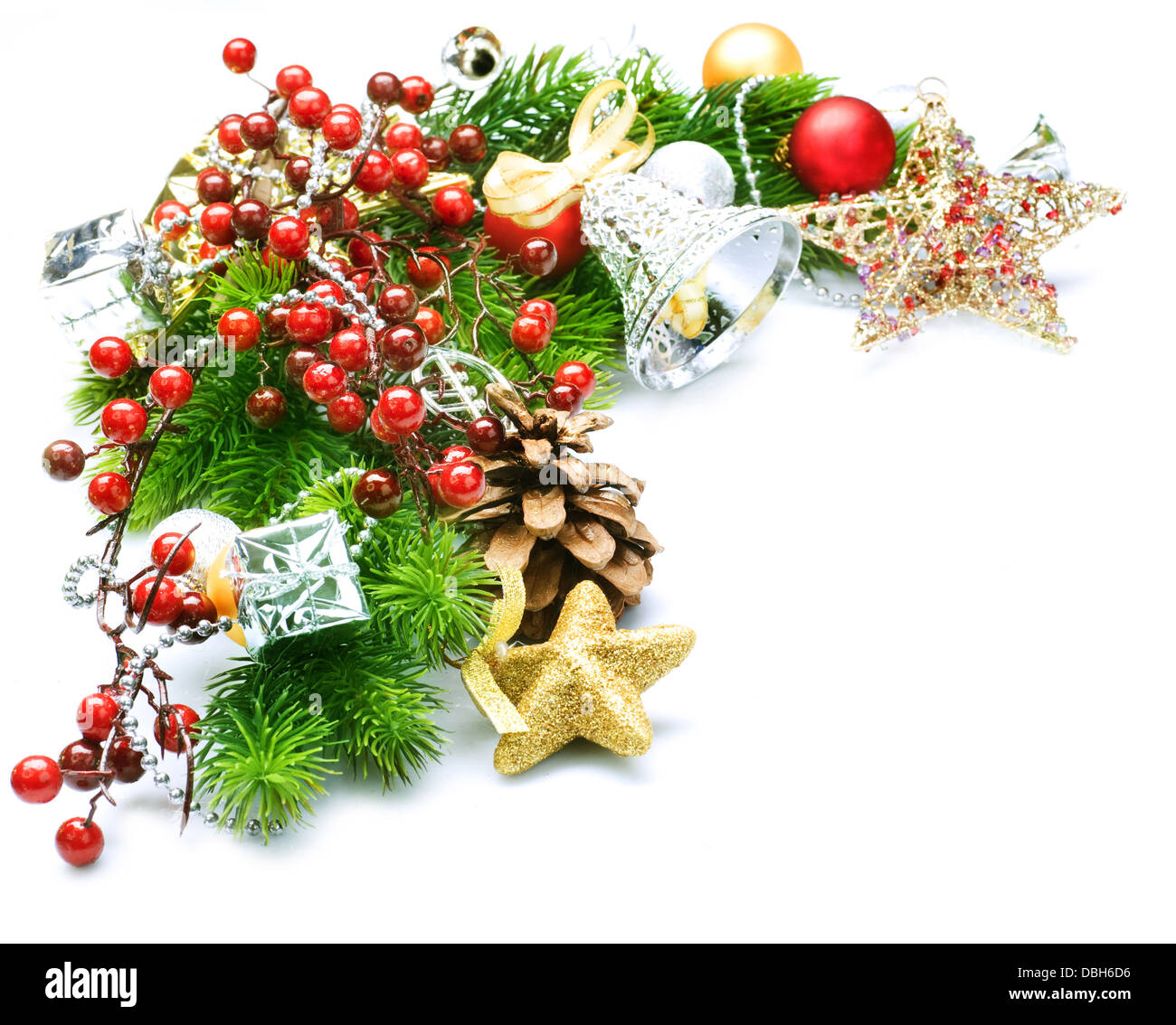 Christmas border design fir Cut Out Stock Images & Pictures - Alamy