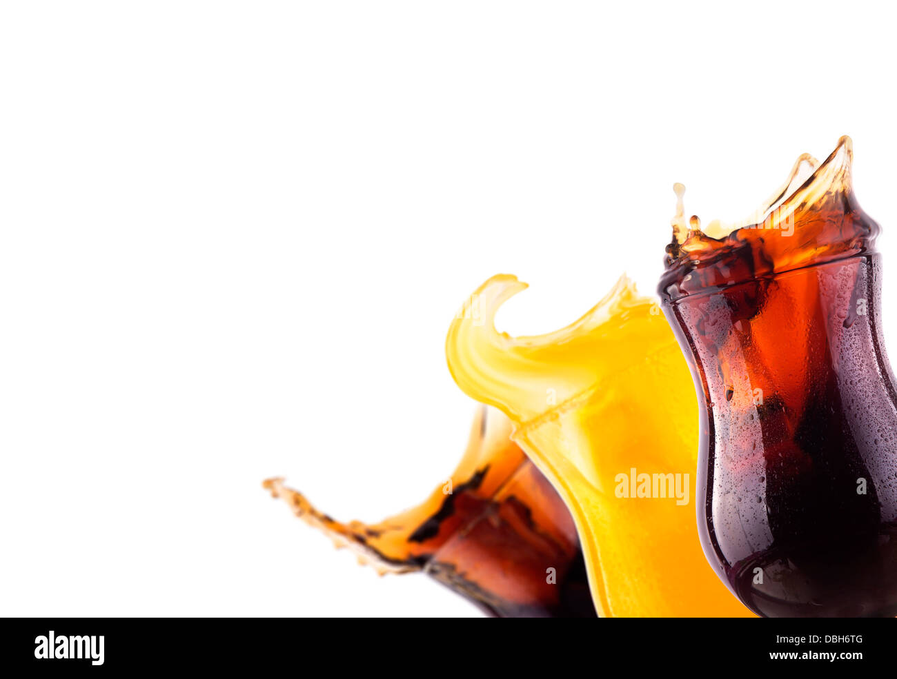 Fresh cola drink background with splash isolated on a white Stock Photo ...