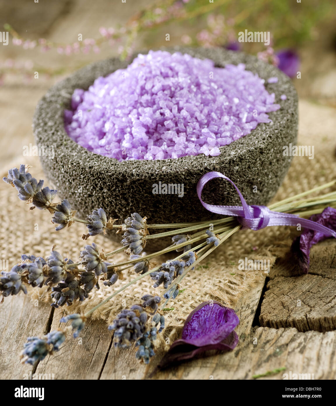 Spa Lavender treatment Stock Photo - Alamy