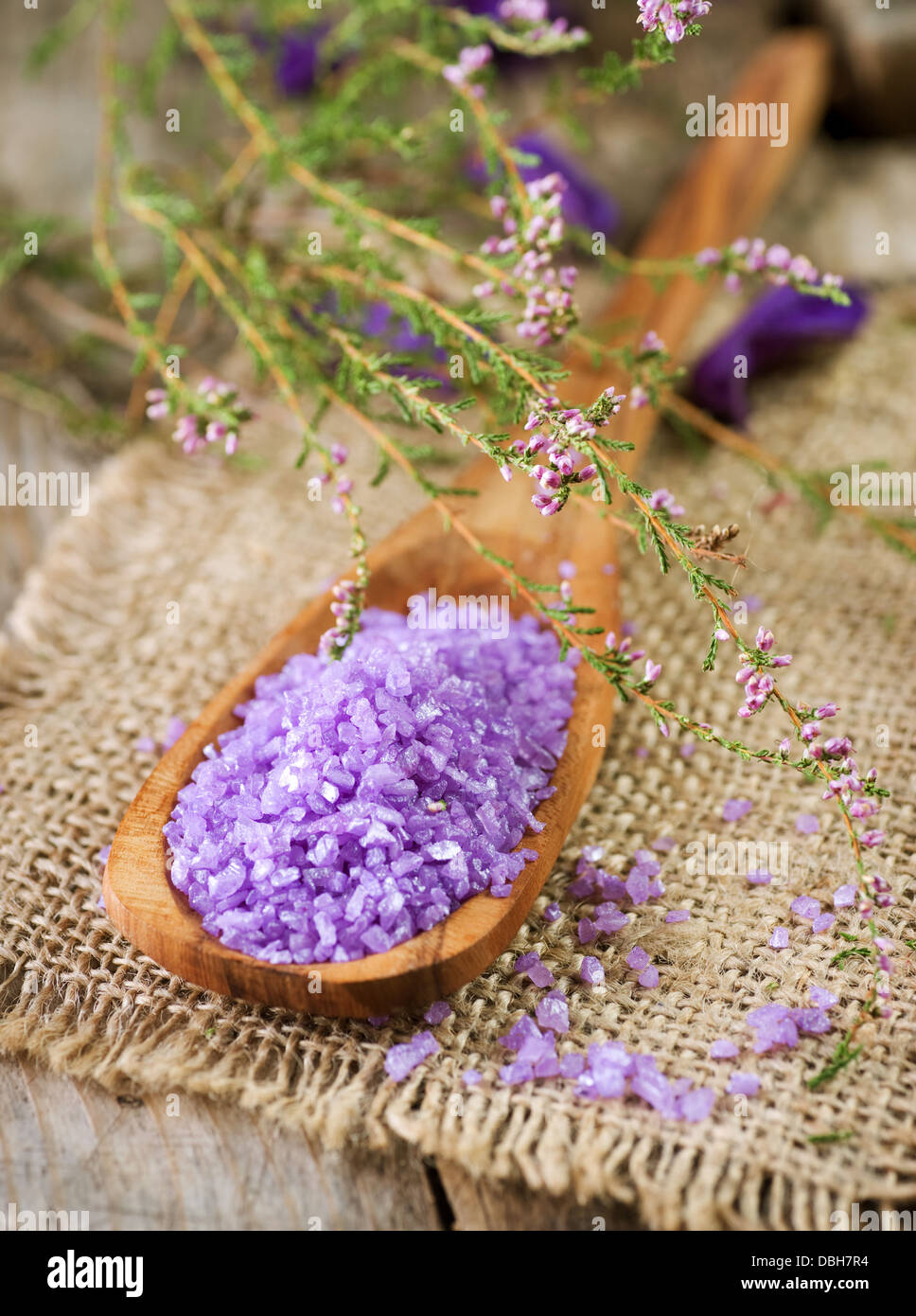 Spa Lavender Salt Stock Photo - Alamy