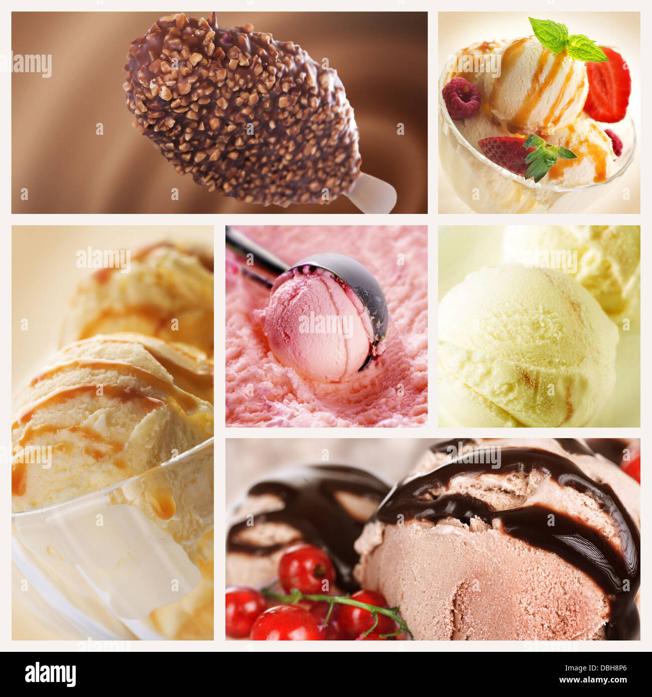 Ice Cream Set Stock Photo - Alamy