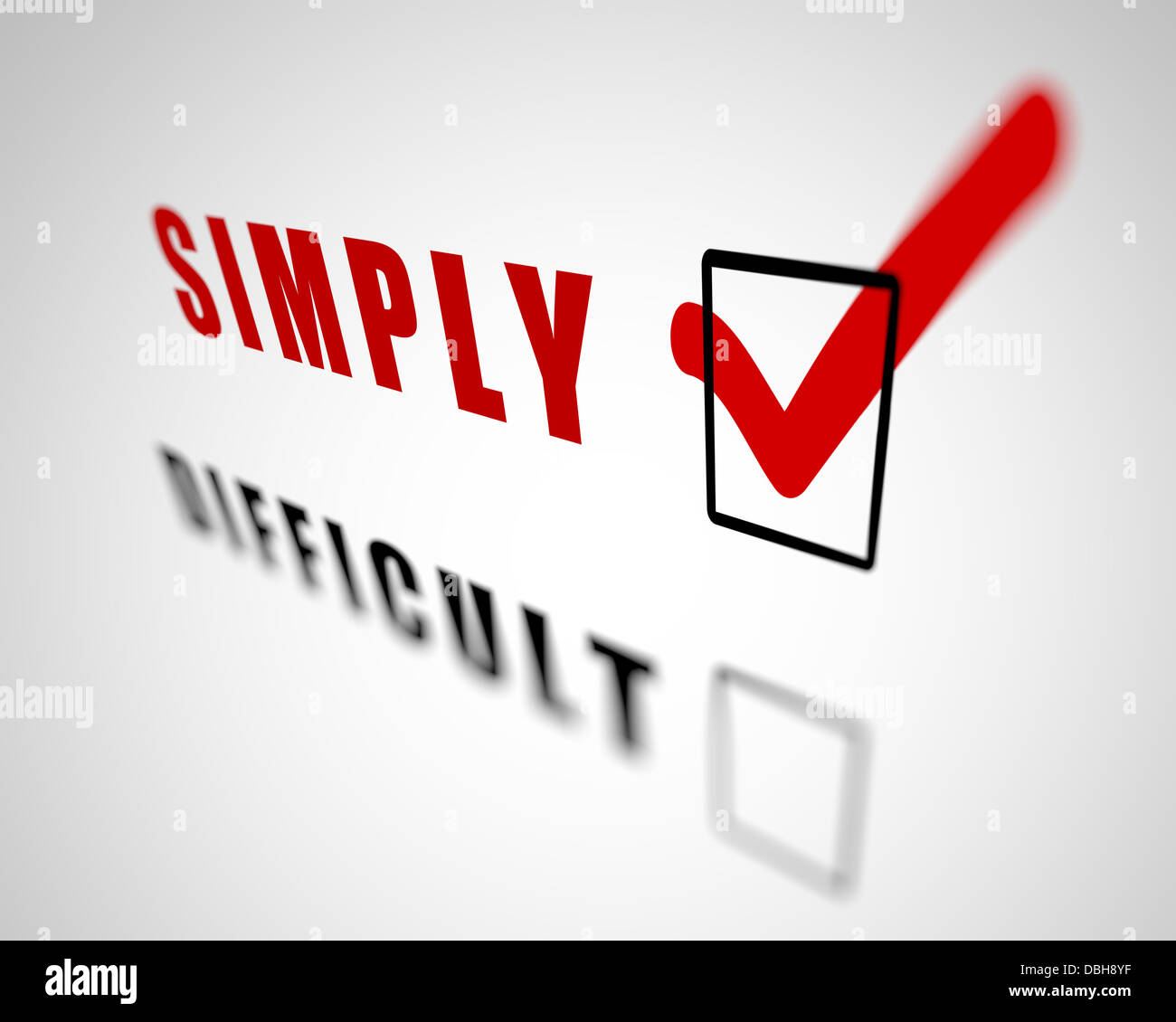 Red word simply Stock Photo - Alamy