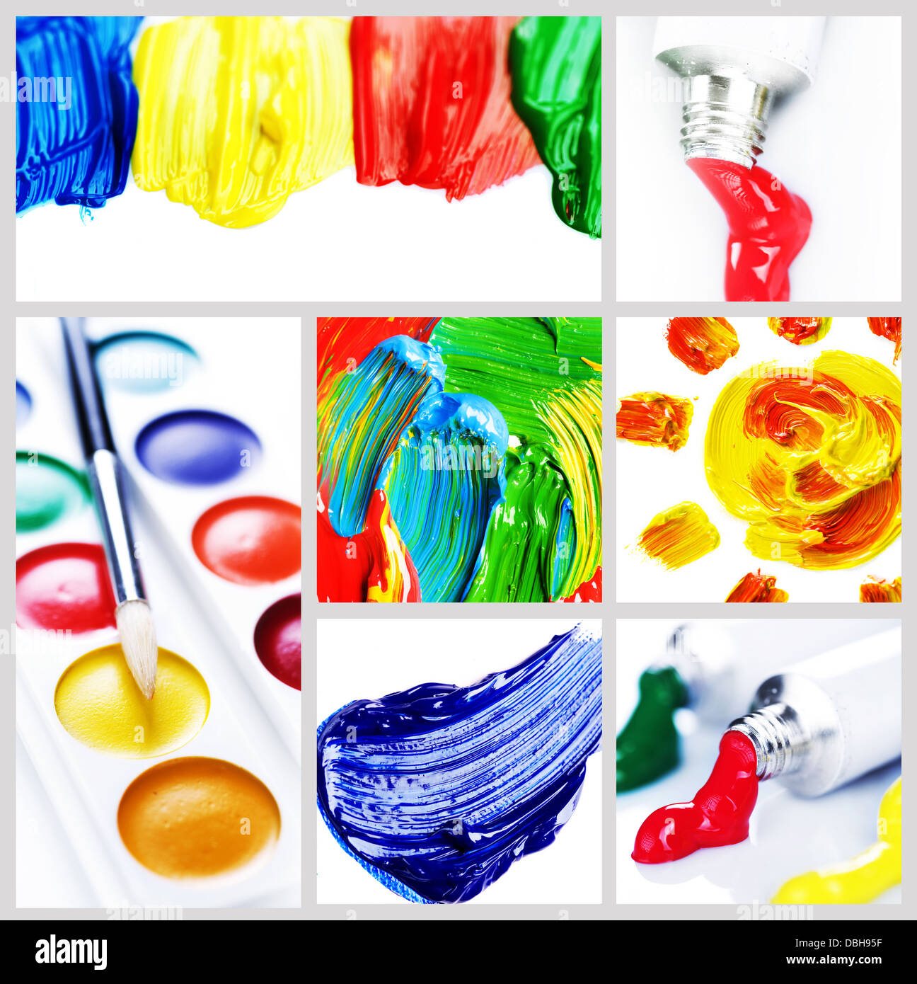 Color Paint Collage Stock Photo - Alamy