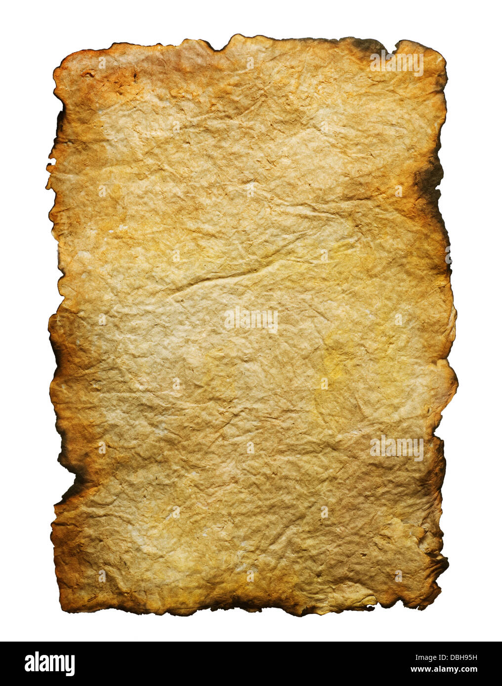 Old Paper Isolated On White Stock Photo - Alamy