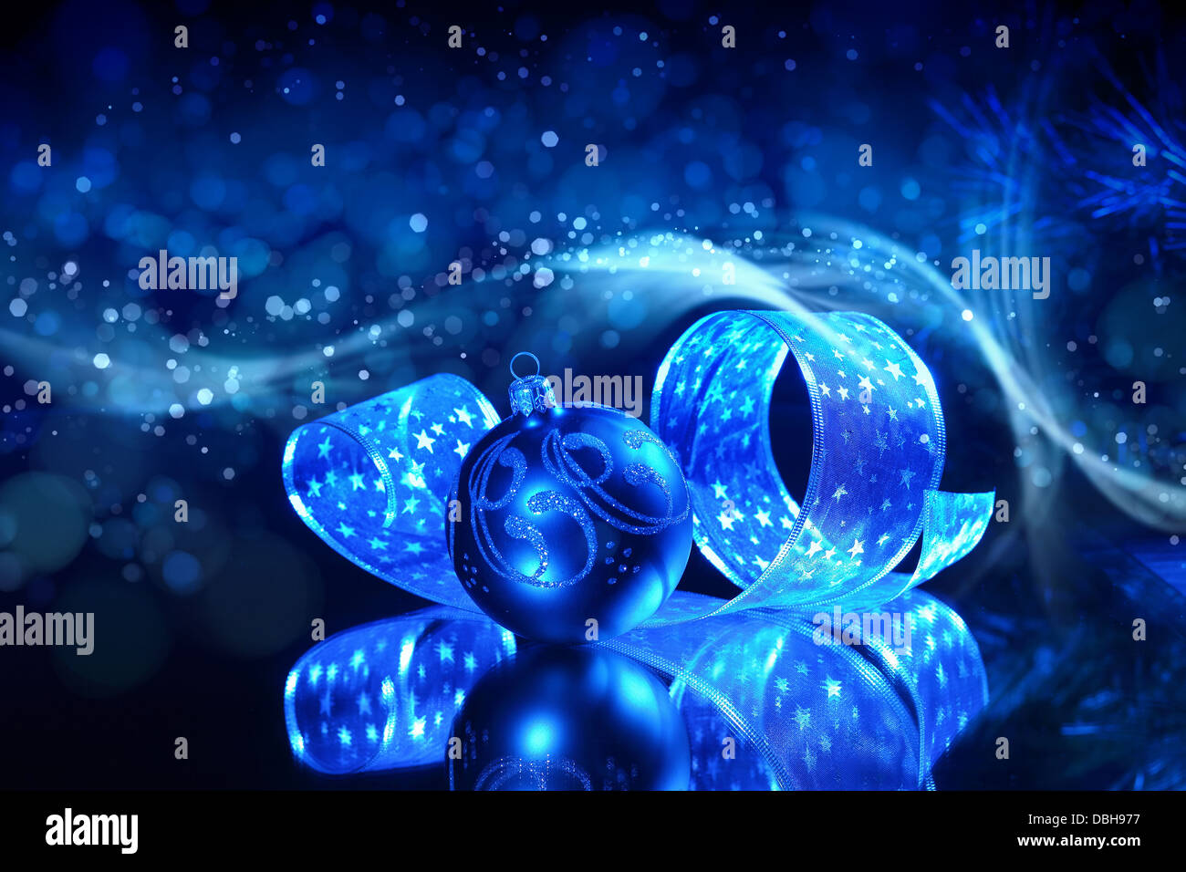 Blue Christmas collage Stock Photo - Alamy