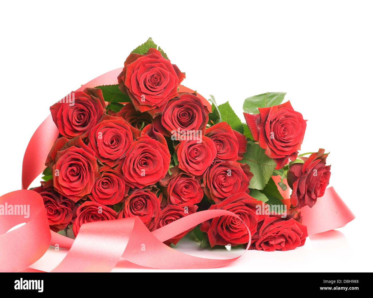Big Red Roses Bouquet Stock Photo - Alamy
