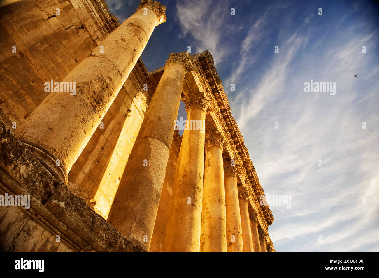 Lebanon. Old Ruins. Roman Columns in Baalbeck Stock Photo - Alamy