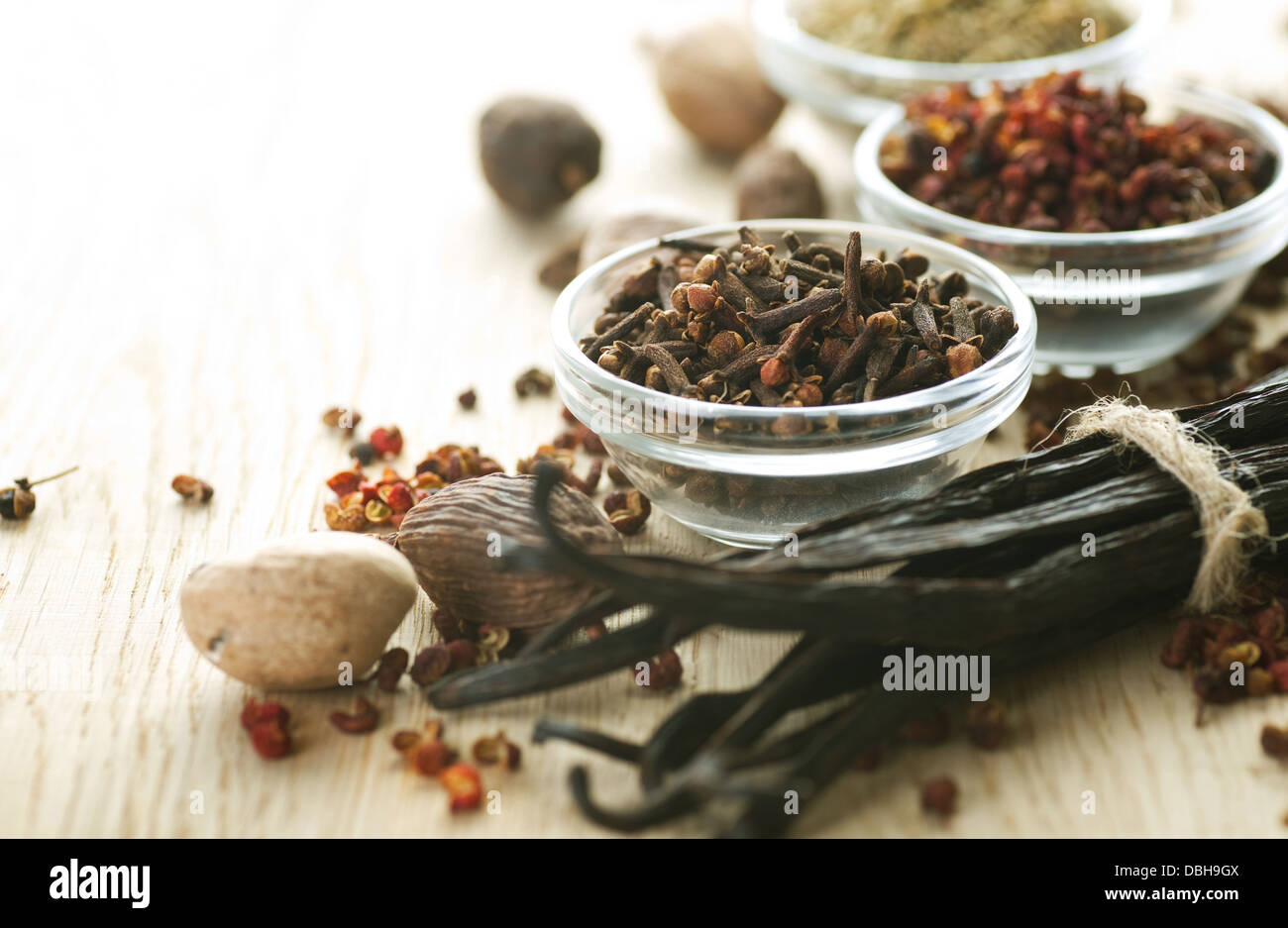 Indian spices border hi-res stock photography and images - Alamy