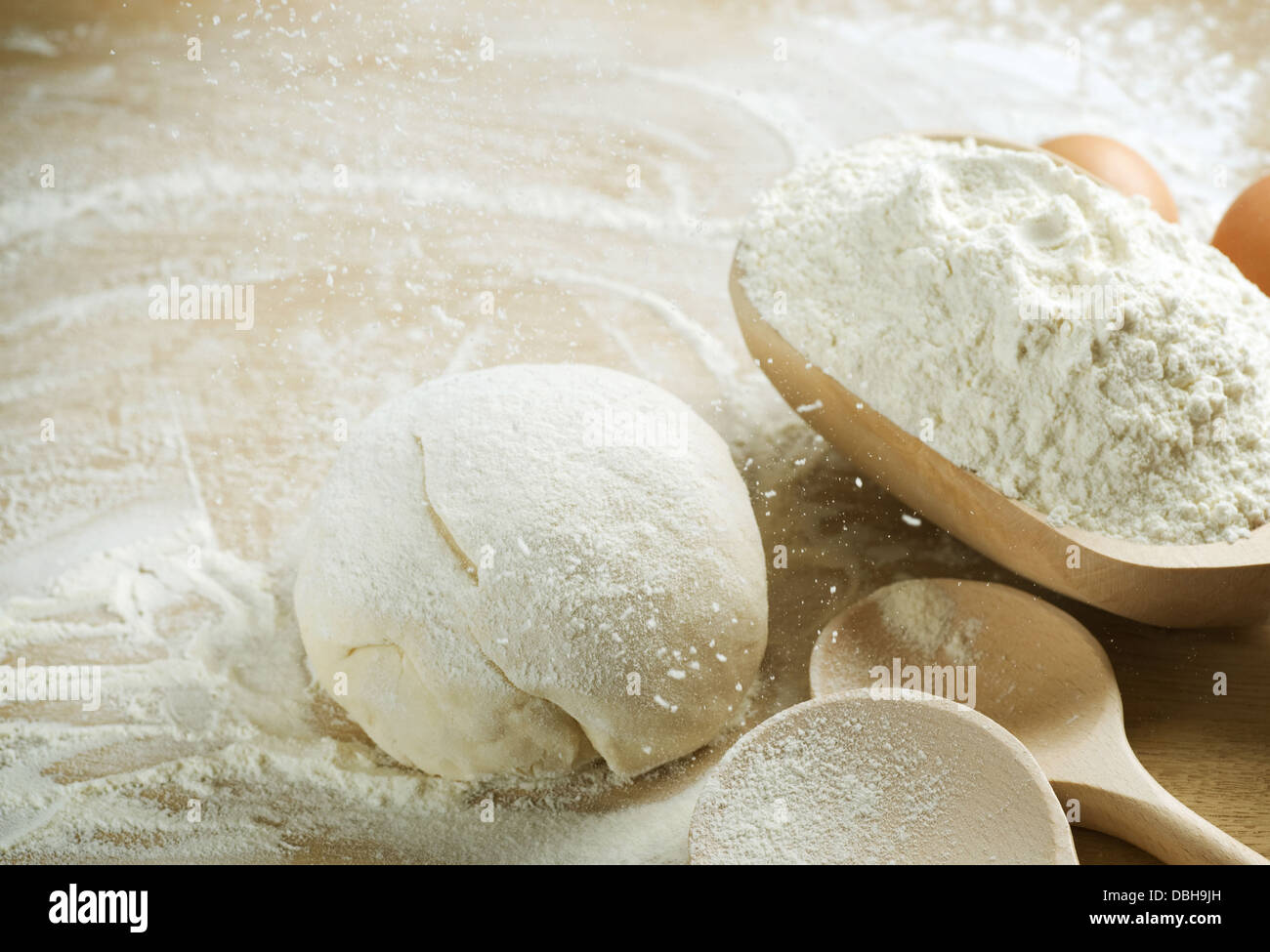 Bread cooking. Baking. Dough Stock Photo - Alamy