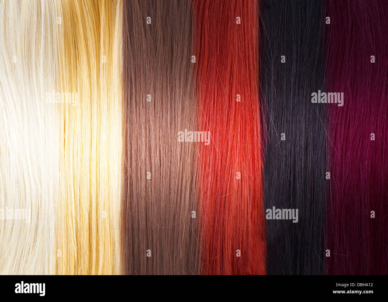 Hair Colors Palette Stock Photo - Alamy