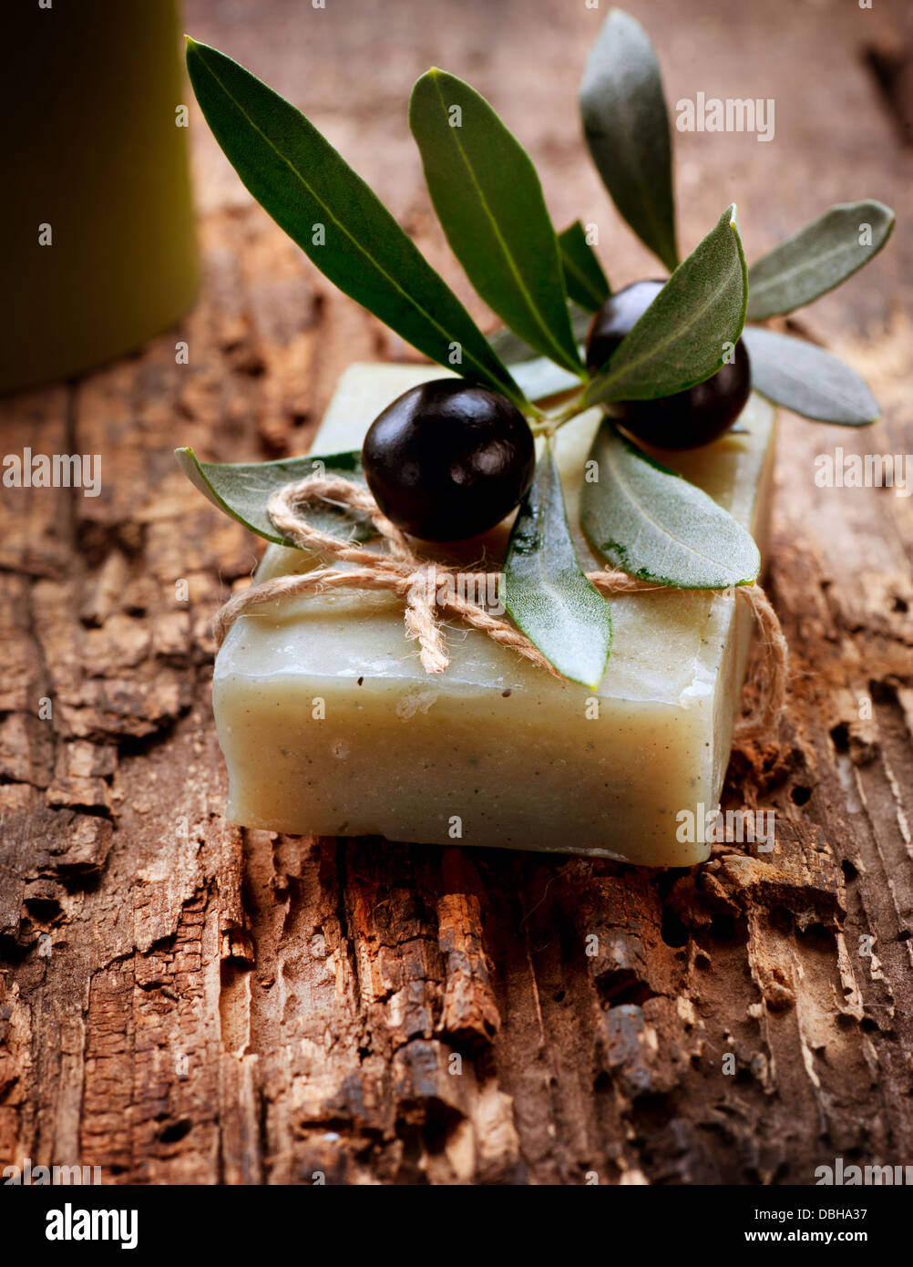 Handmade Olive Soap. Organic Cosmetics Stock Photo - Alamy