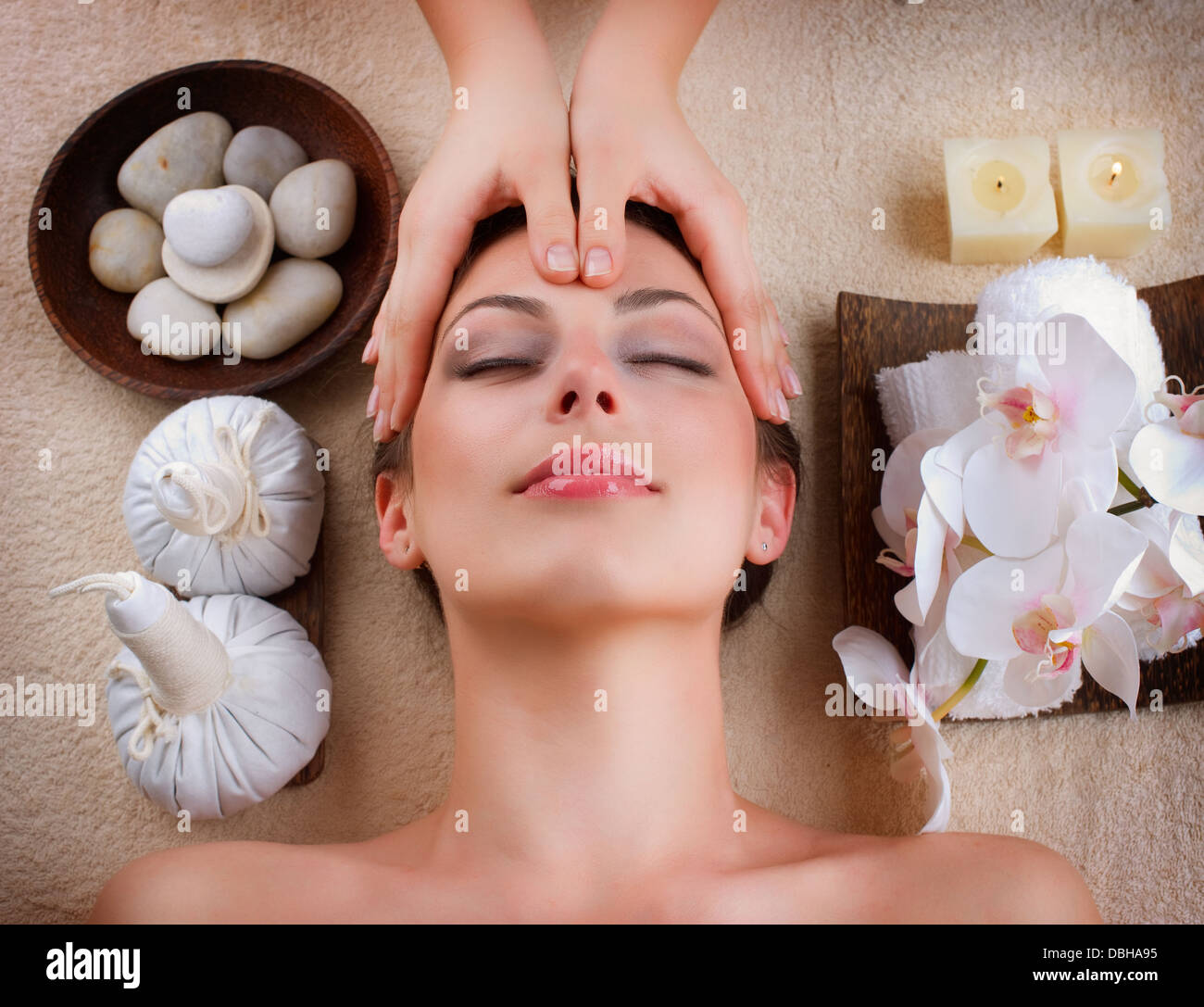 Facial Massage in Spa Salon Stock Photo - Alamy