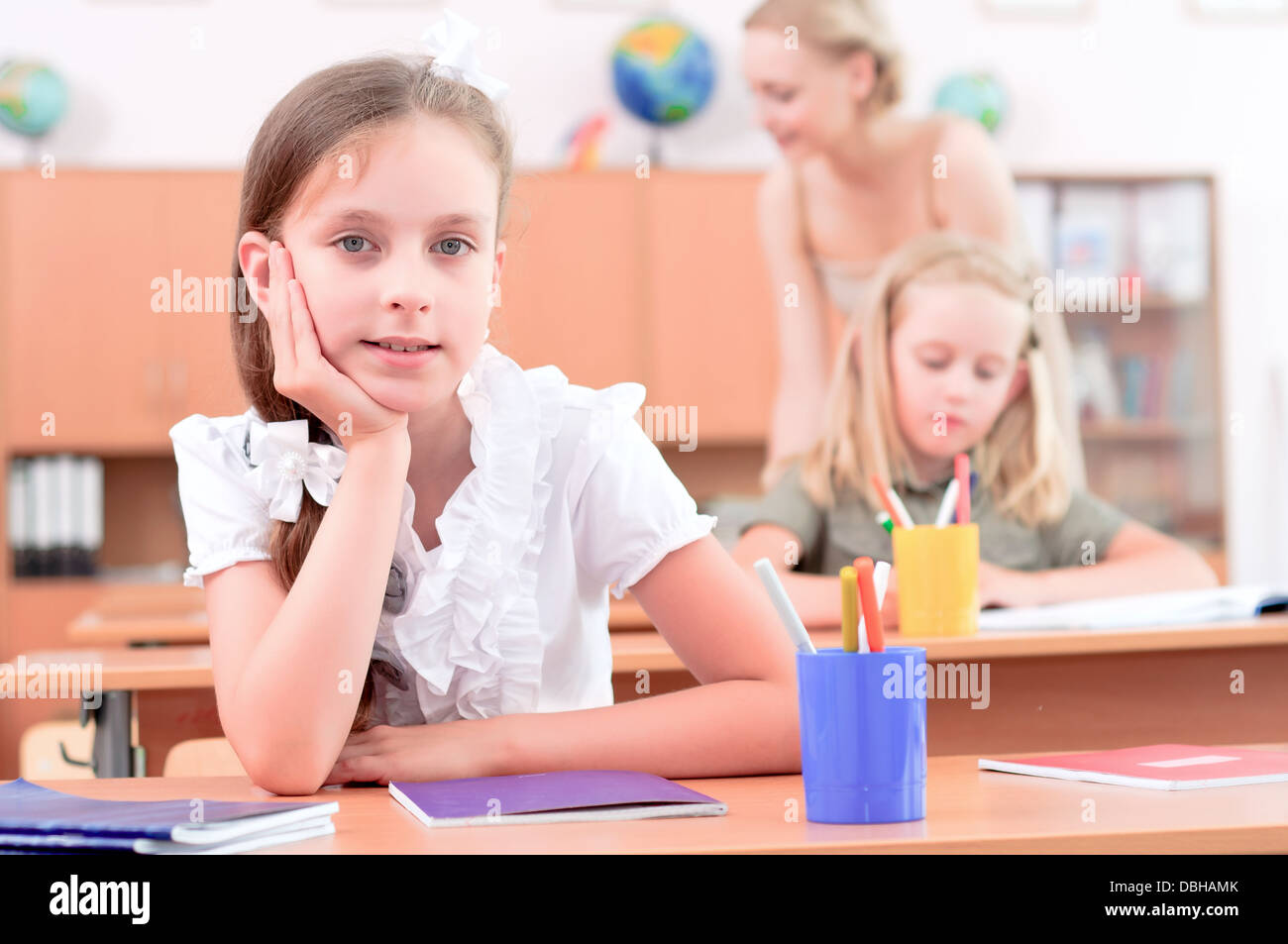 pupils in classroom Stock Photo - Alamy