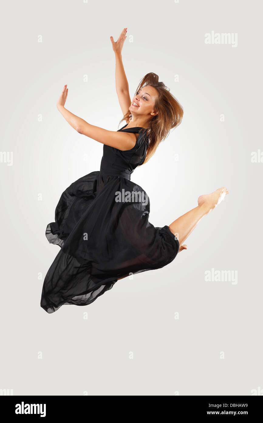 Young female dancer jumping Stock Photo - Alamy