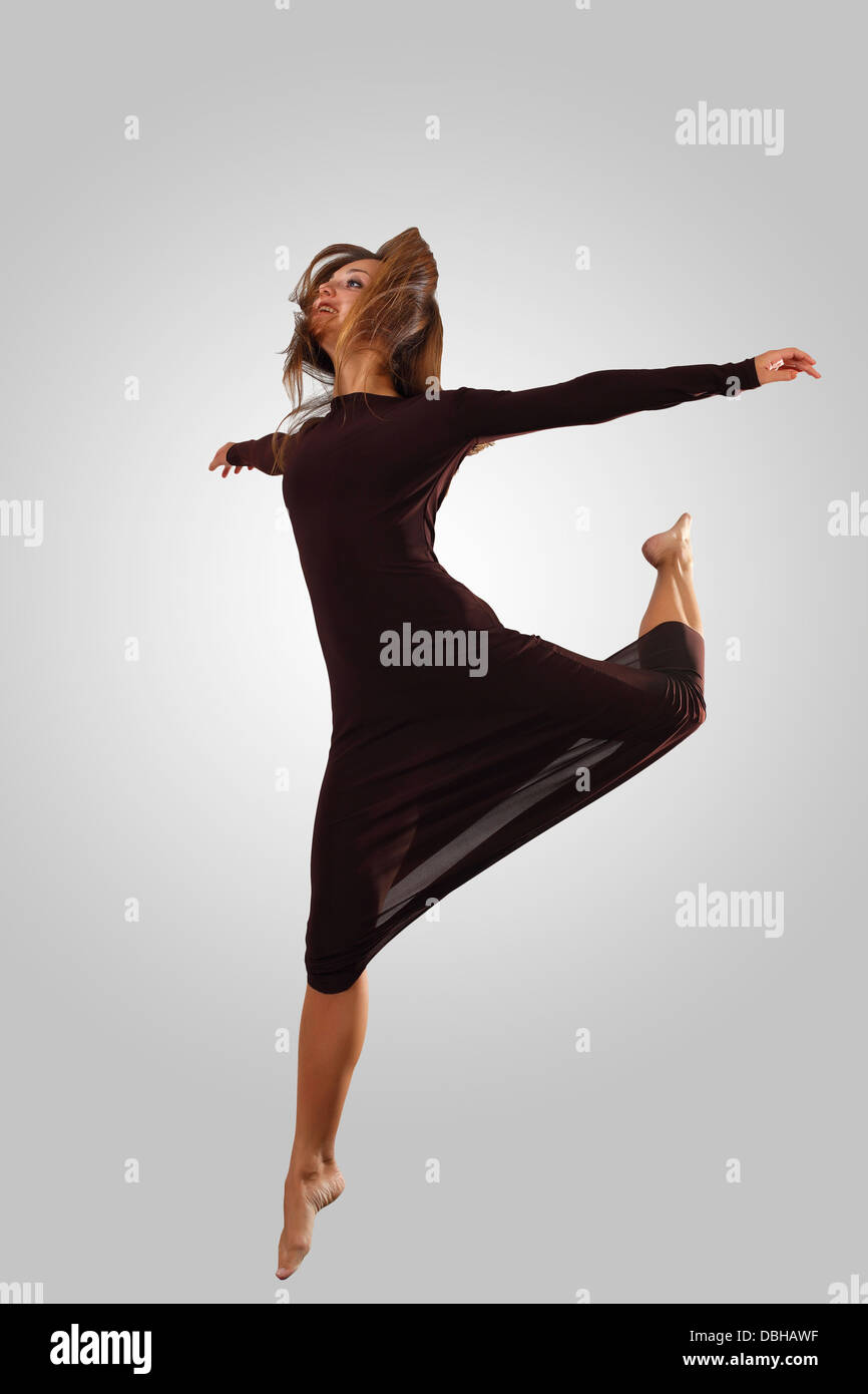 Young female dancer jumping Stock Photo - Alamy
