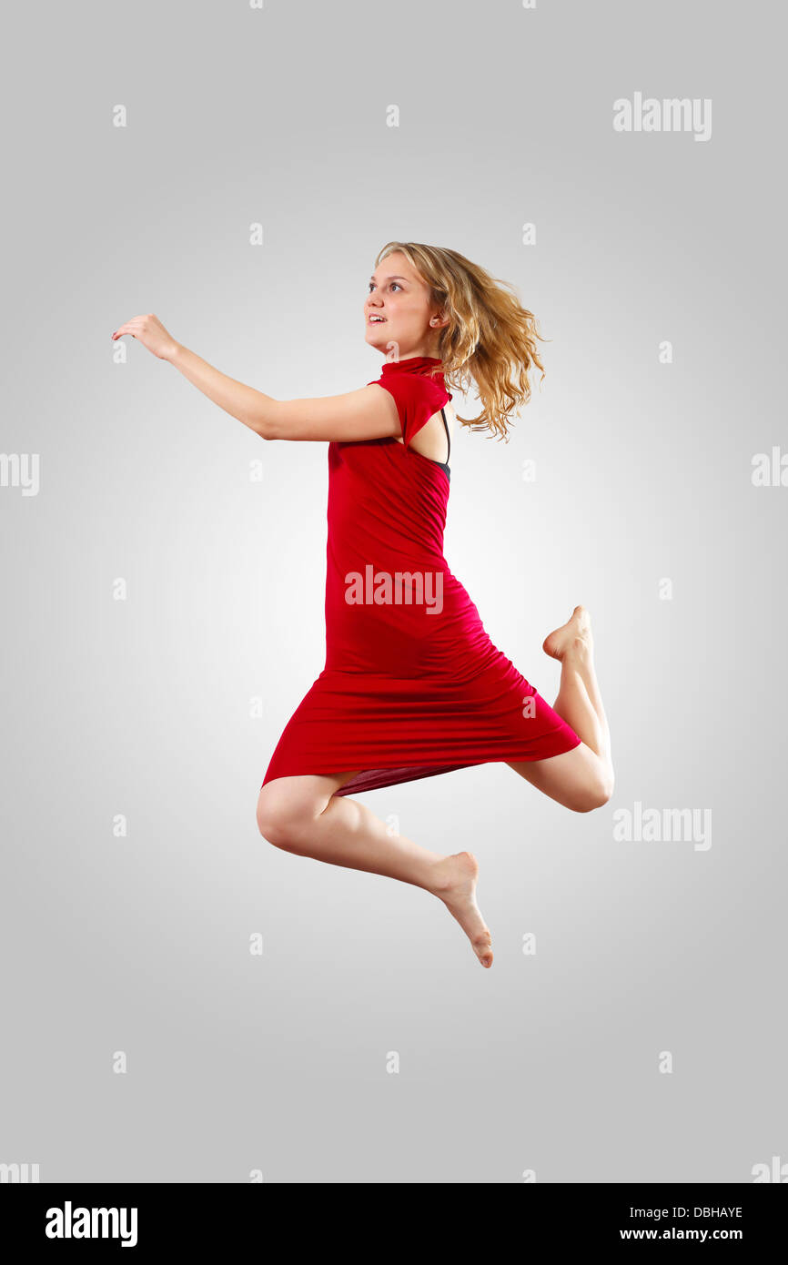 Young female dancer jumping Stock Photo - Alamy