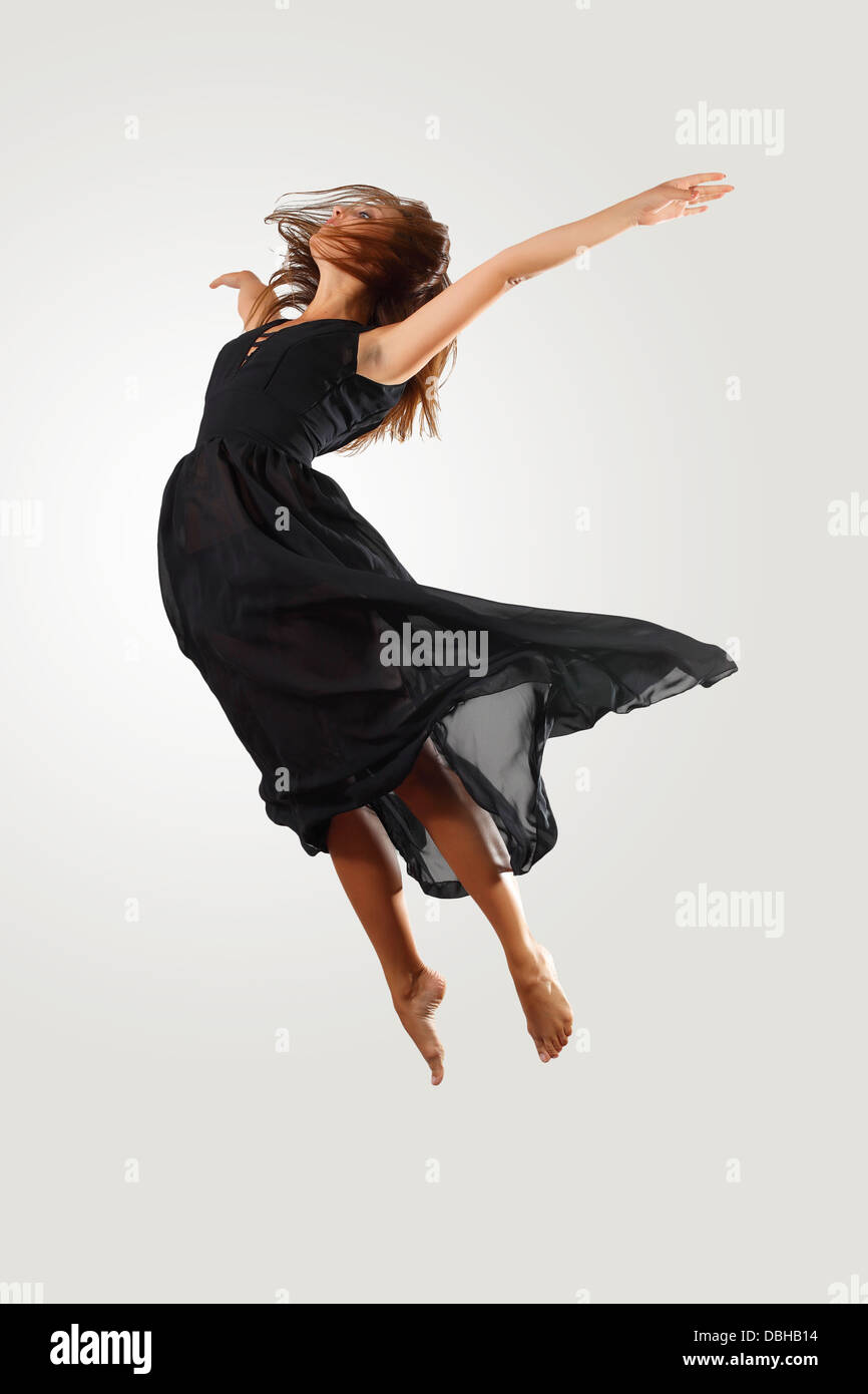 Young female dancer jumping Stock Photo - Alamy