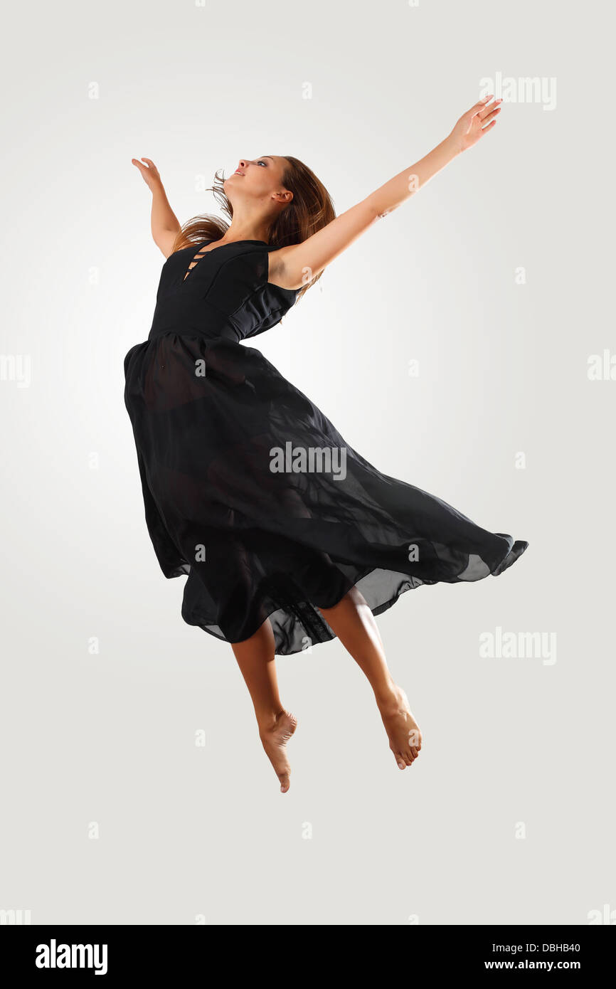 Young female dancer jumping Stock Photo - Alamy
