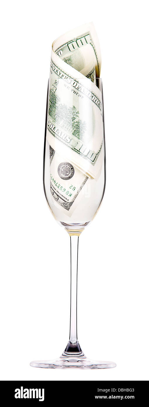 money Cocktail business concept present isolated Stock Photo - Alamy
