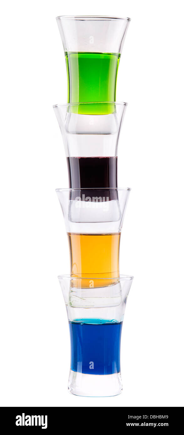 alcoholic shot cocktails stack - cosmopolitan, Blue Curacao, Chocolate ...