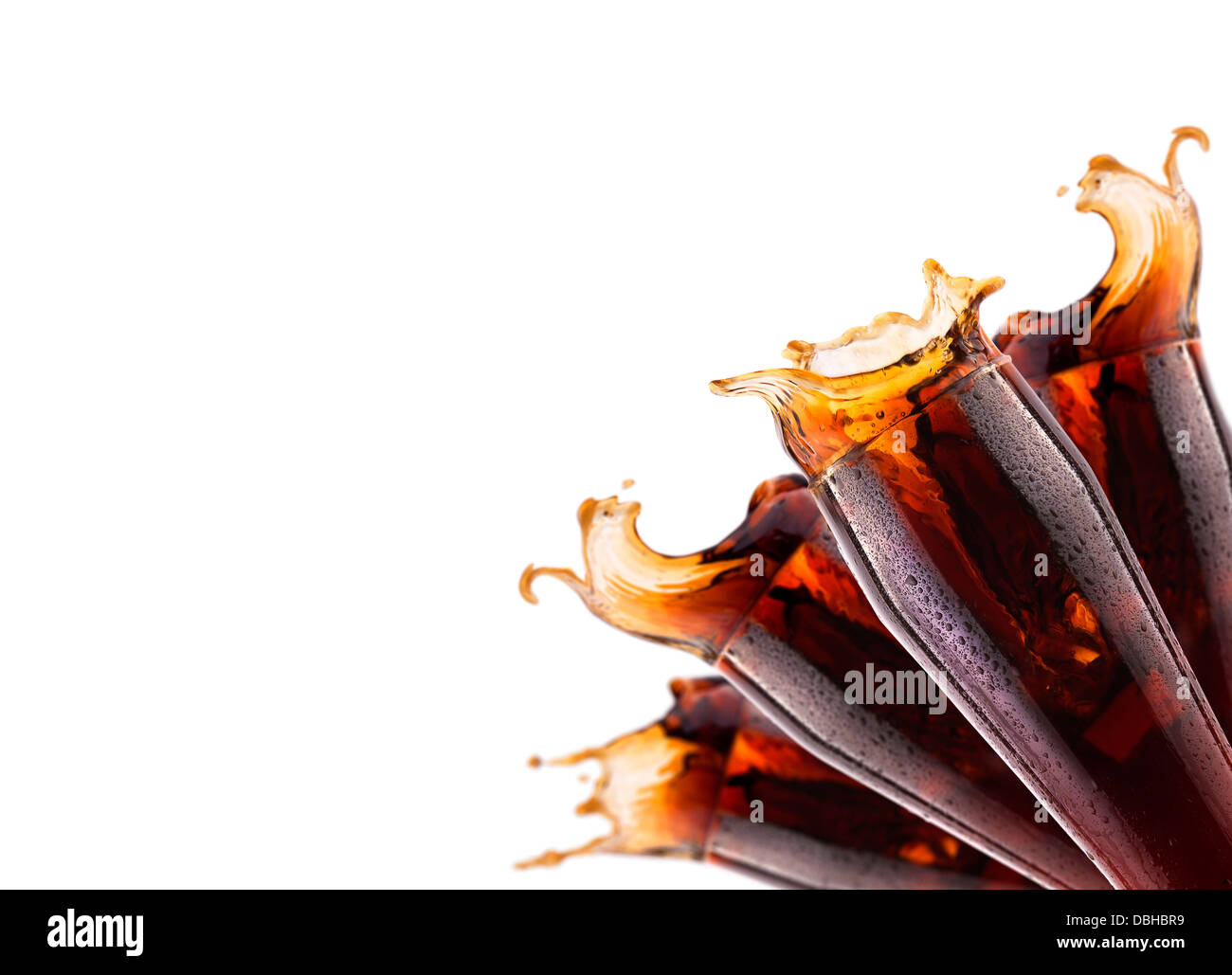 Fresh cola drink background with splash isolated on a white Stock Photo ...