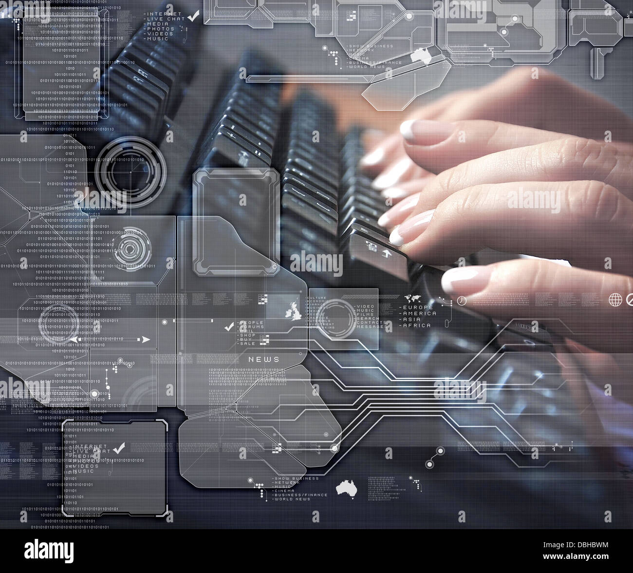 Computer keyboard and social media images Stock Photo - Alamy