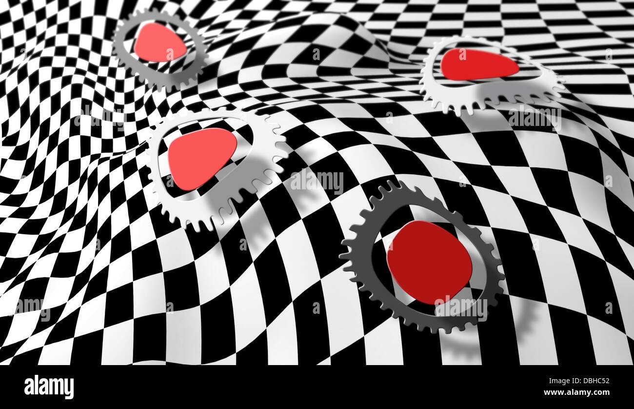 Four-tile repeat of a wavy seamless checkered pattern Stock Photo - Alamy