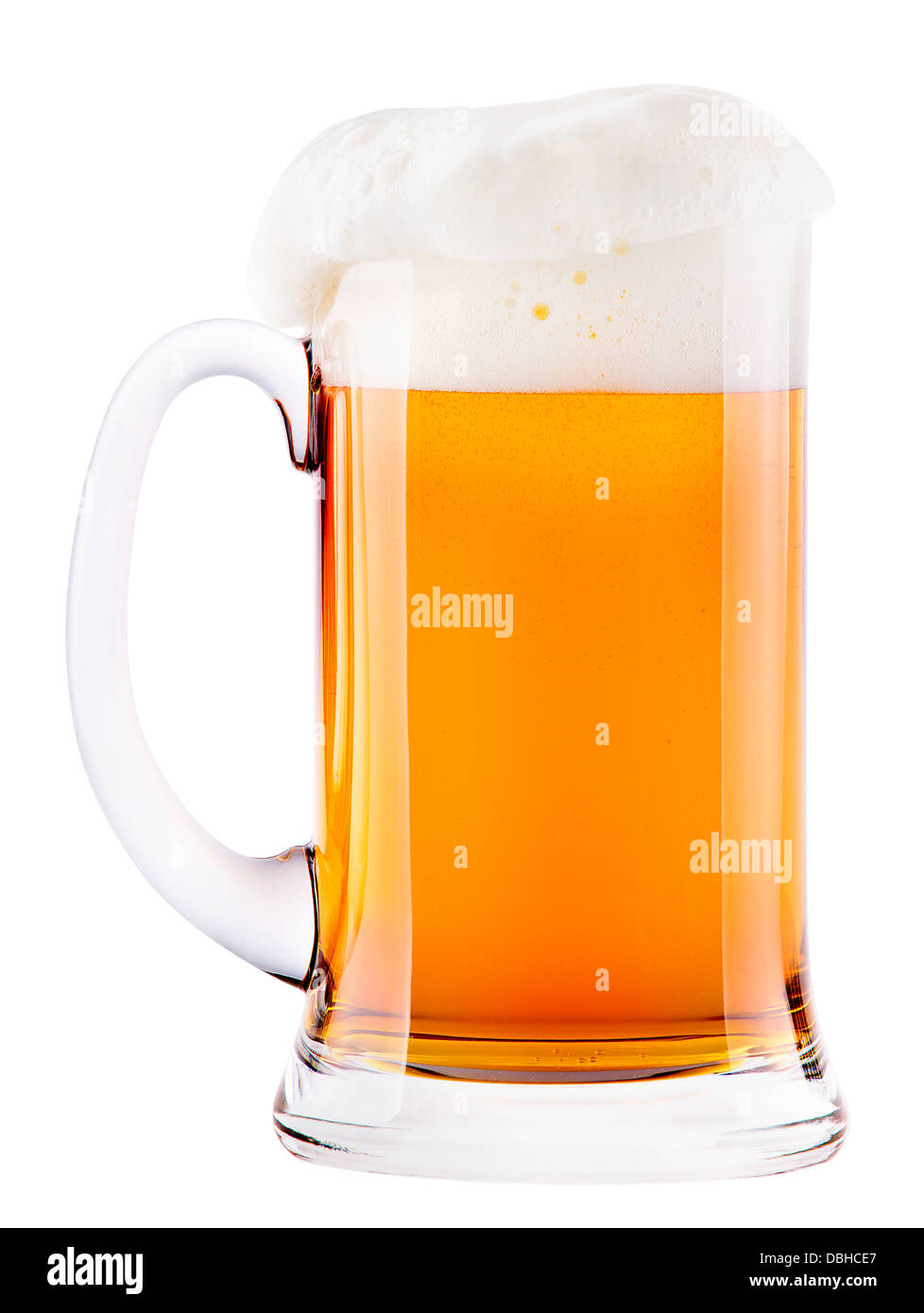 Frosty fresh beer with foam isolated background Stock Photo - Alamy