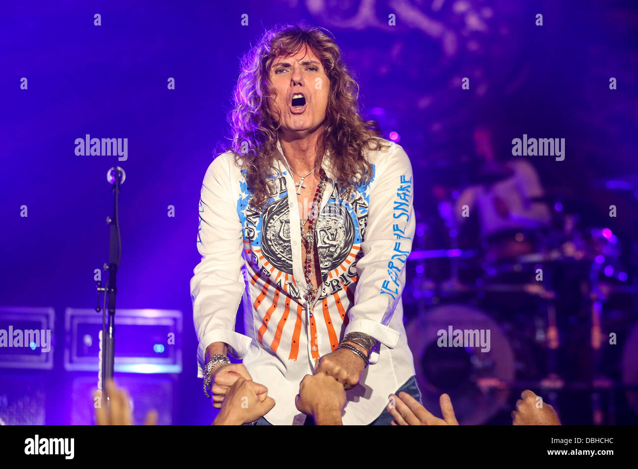 Whitesnake singer david coverdale performs hi-res stock photography and ...
