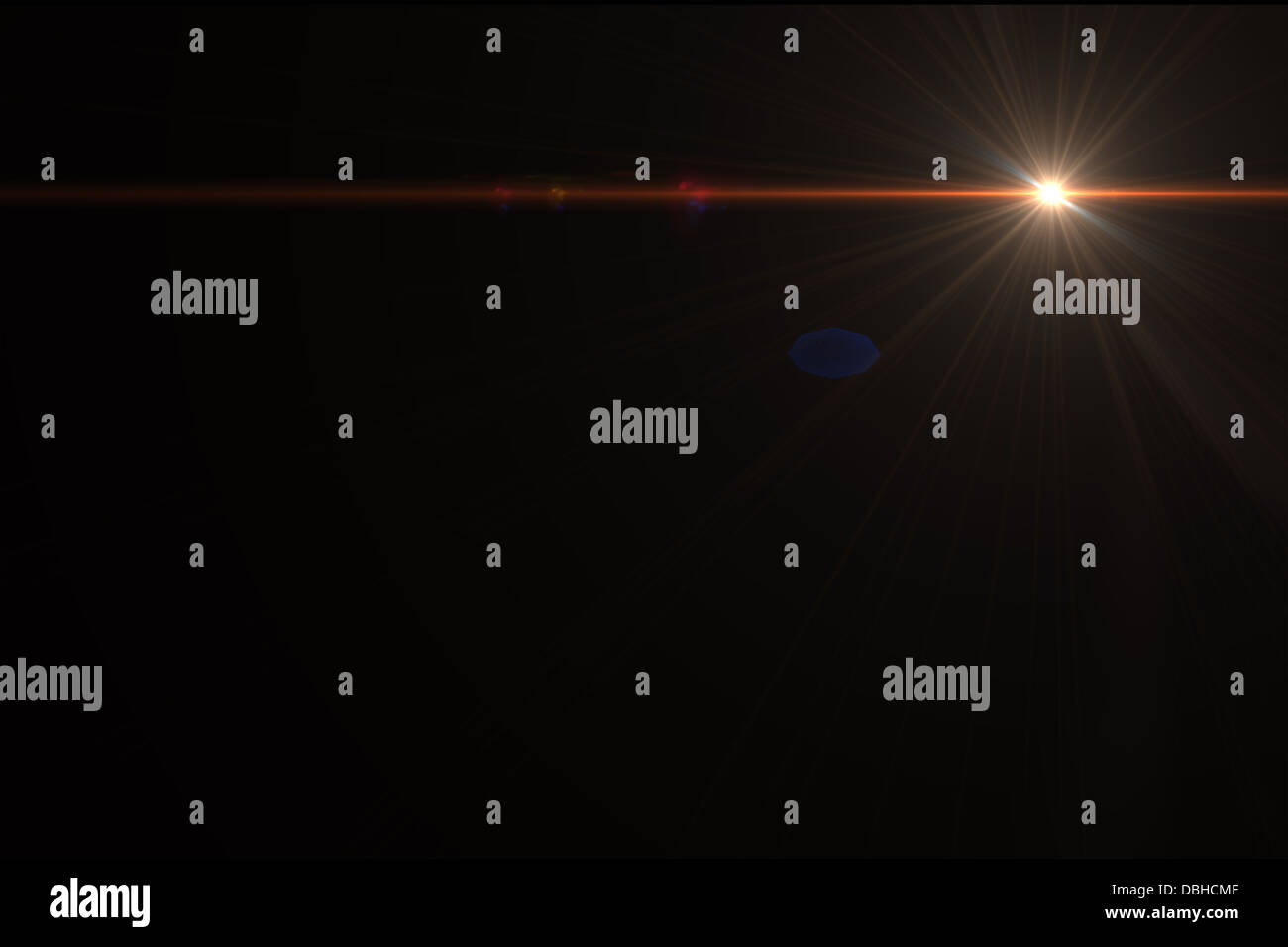 Lens flare effect in space made with ae cs5 Stock Photo - Alamy