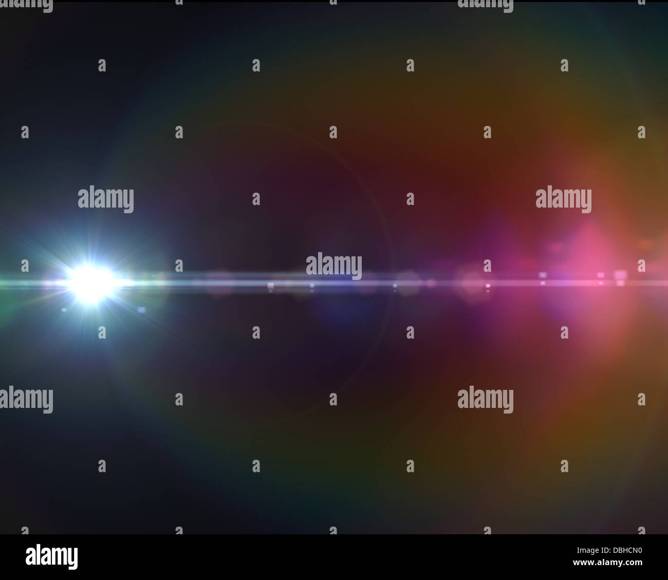 Lens flare effect in space made with ae cs5 Stock Photo - Alamy