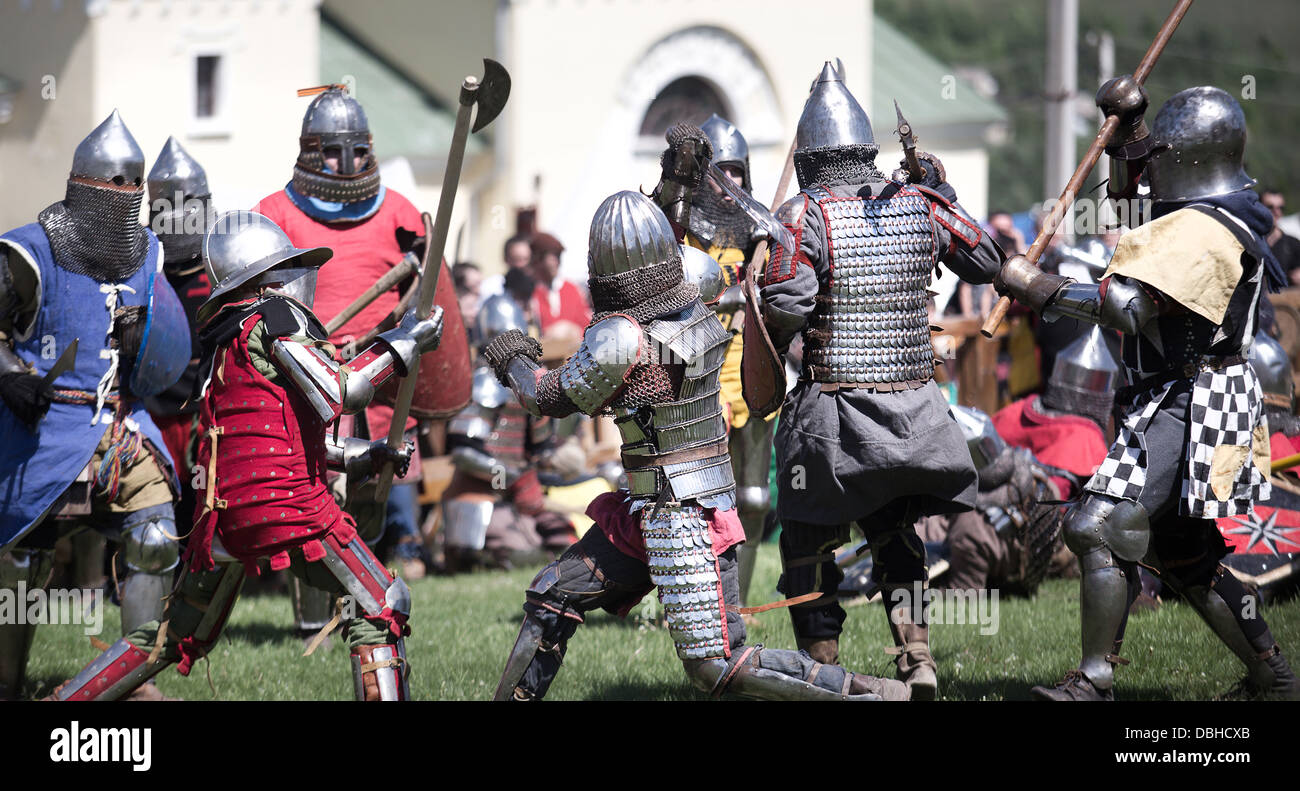 Photo of knights who fight background Stock Photo - Alamy