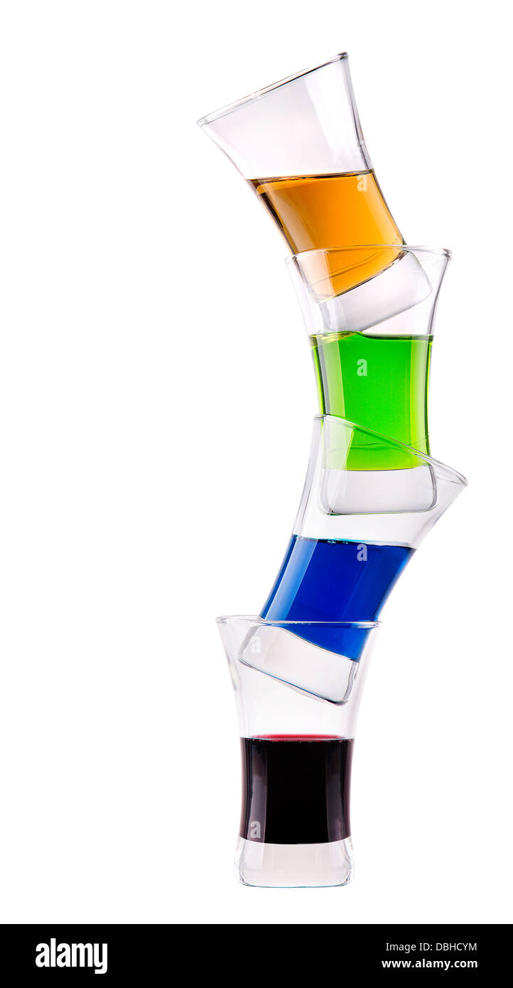 alcoholic shot cocktails stack - cosmopolitan, Blue Curacao, Chocolate ...
