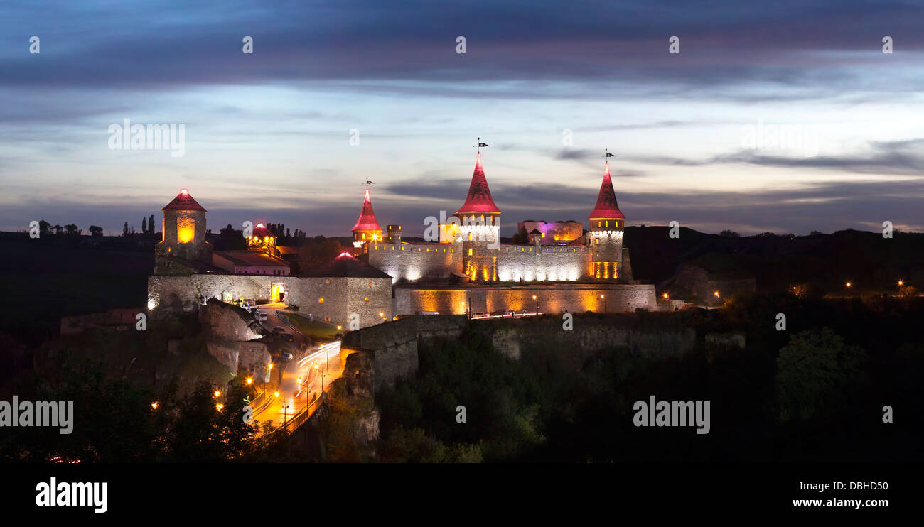 ancient castle panorama on a sunset Stock Photo - Alamy