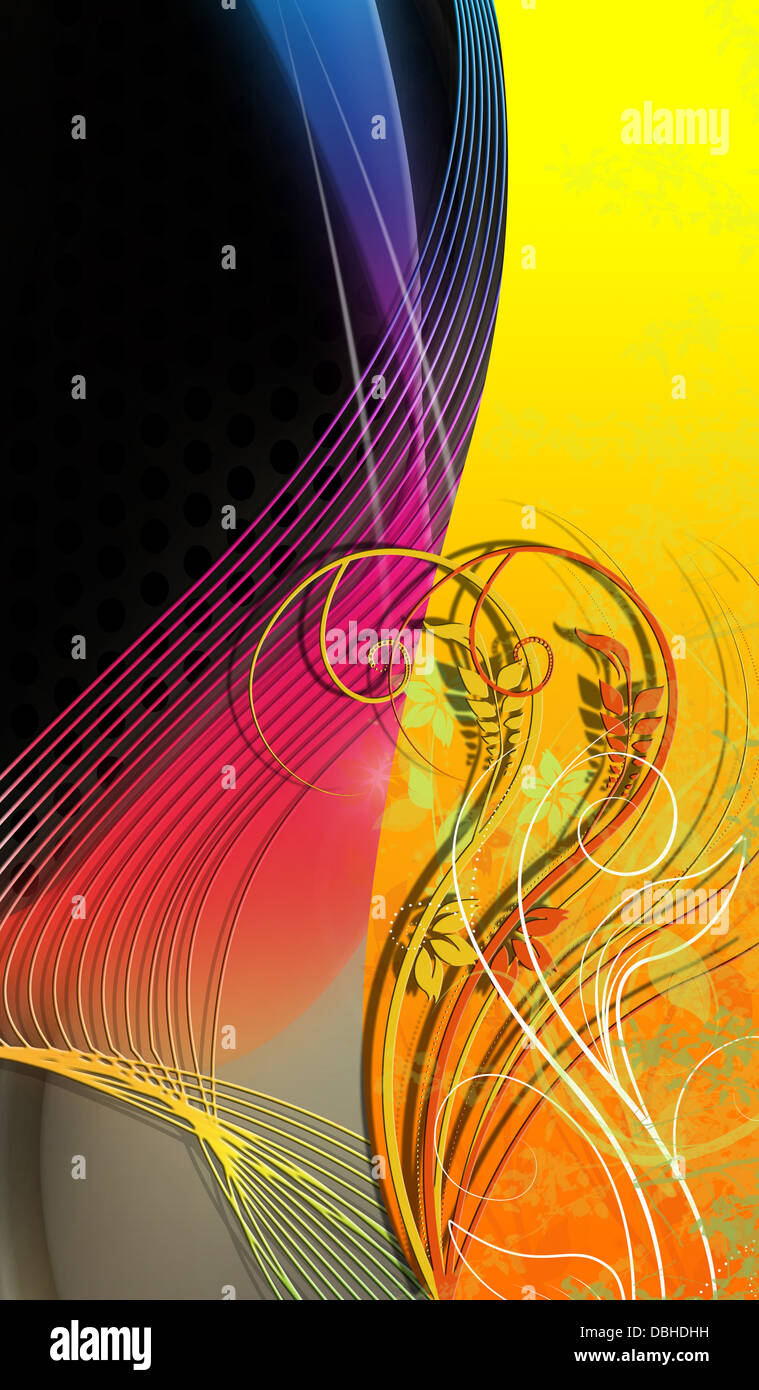 Art floral drawing graphic background made in 3d software Stock Photo ...