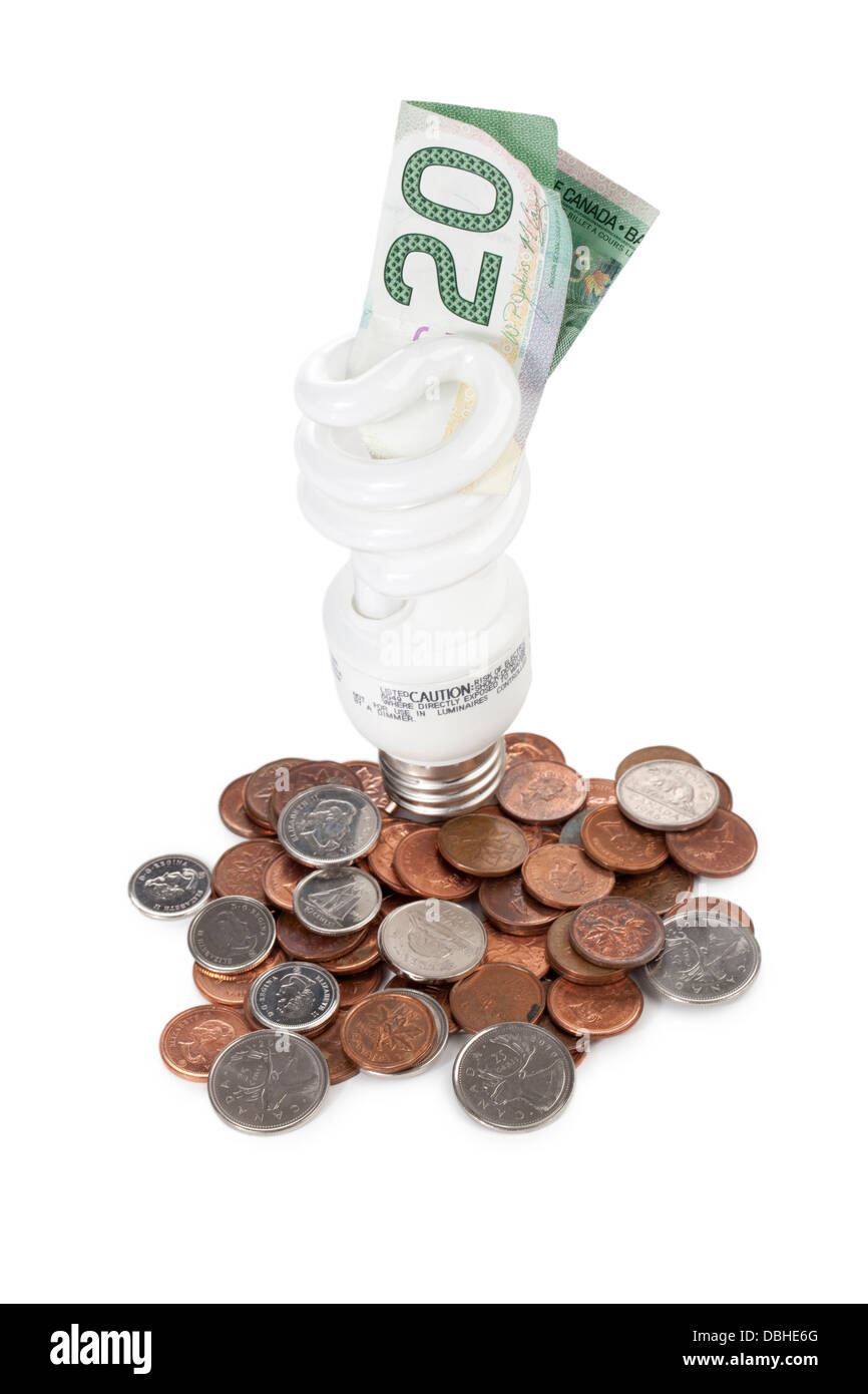 light bulb and currency Stock Photo - Alamy