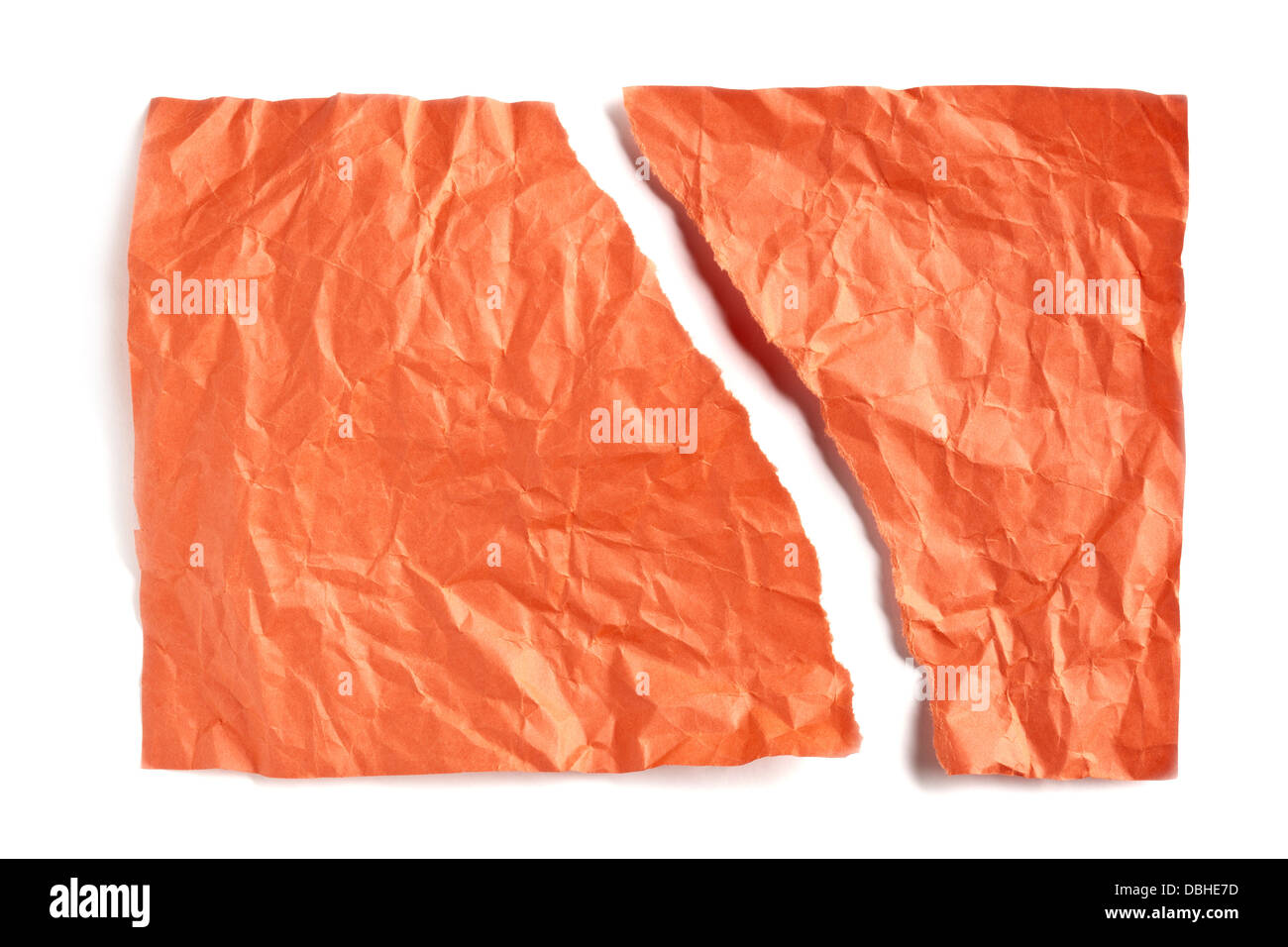 orange torn and crumpled paper Stock Photo - Alamy