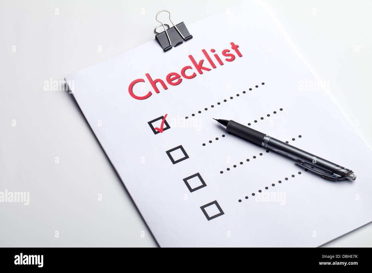 Checklist pen hi-res stock photography and images - Alamy