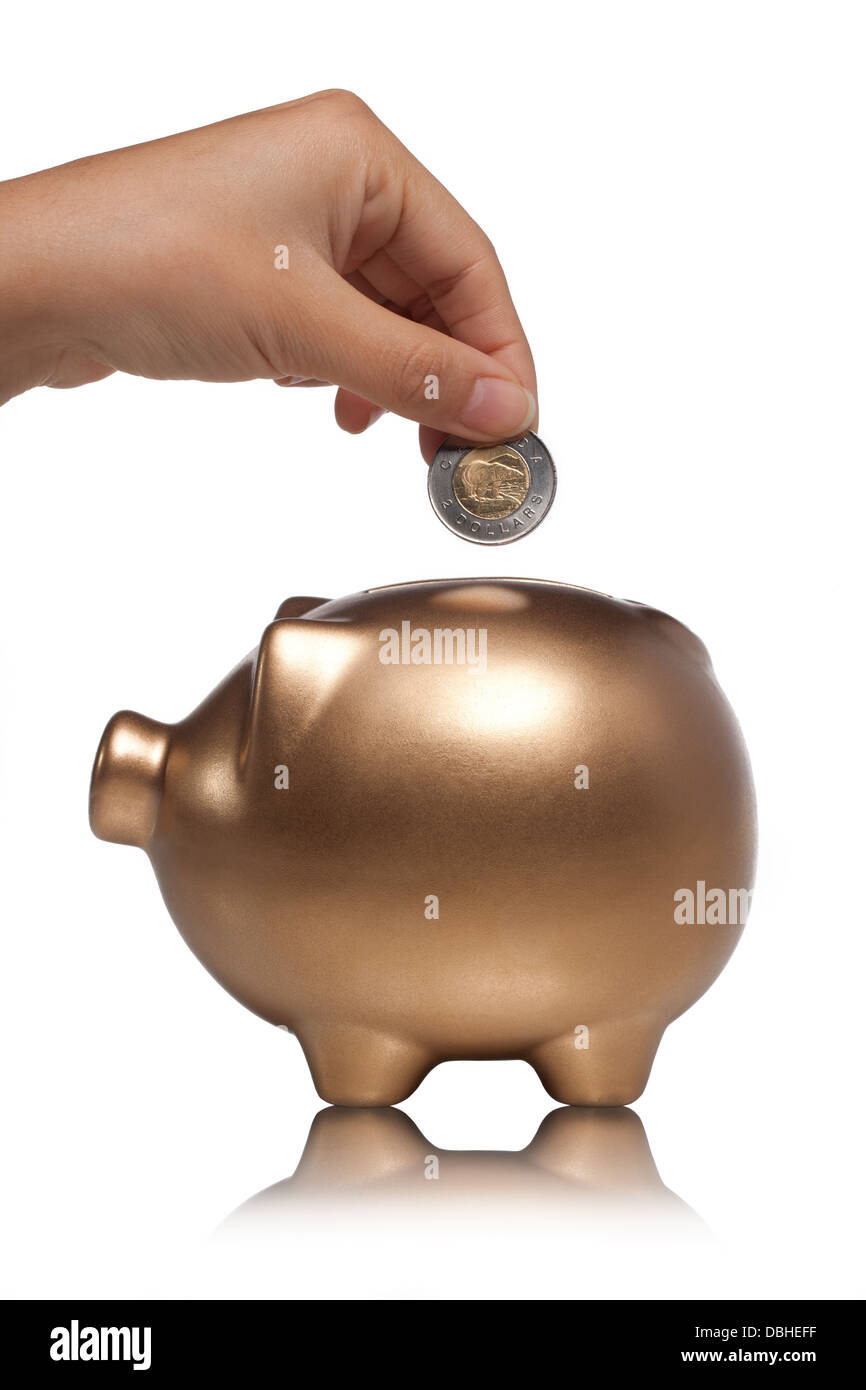 Hand putting black white Cut Out Stock Images & Pictures - Alamy