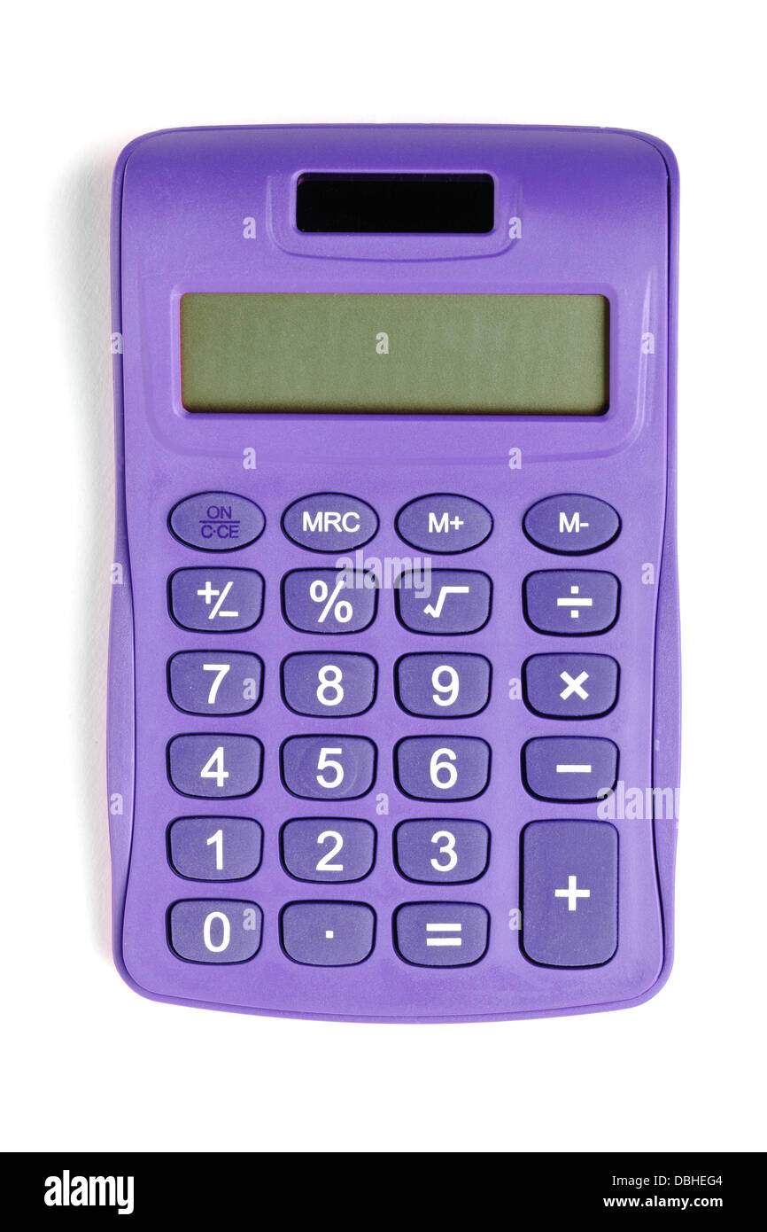 Violet calculator Cut Out Stock Images & Pictures - Alamy