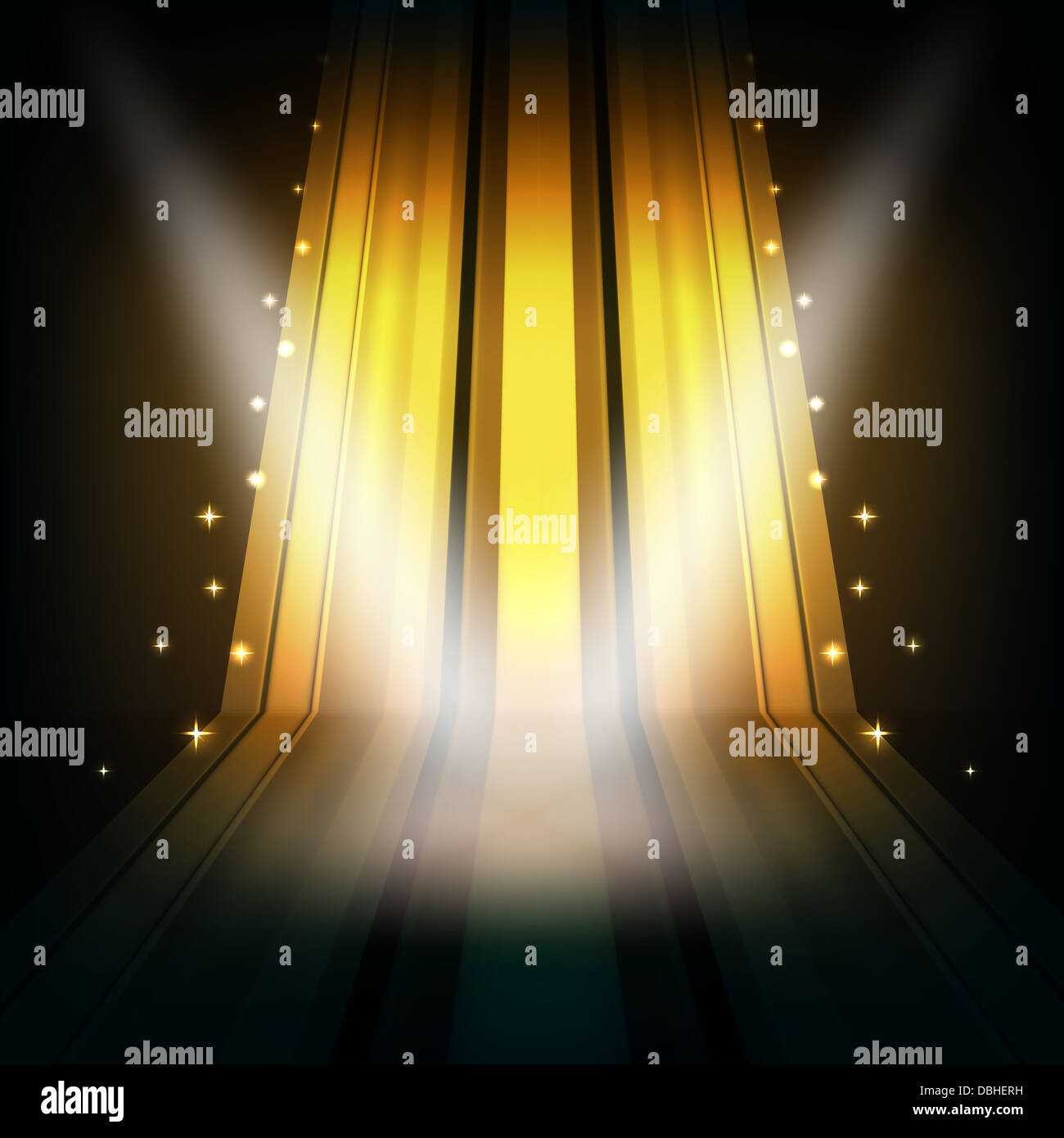 yellow abstract background with spot lights Stock Photo - Alamy
