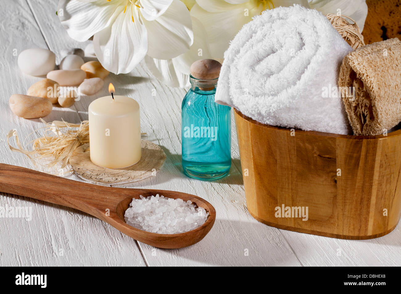 set of a spa product Stock Photo - Alamy