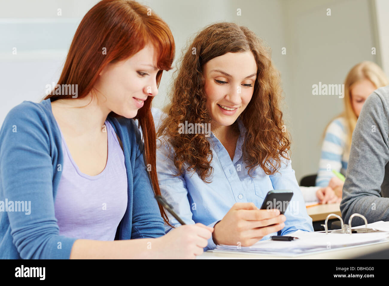 Teenager university phone hi-res stock photography and images - Alamy