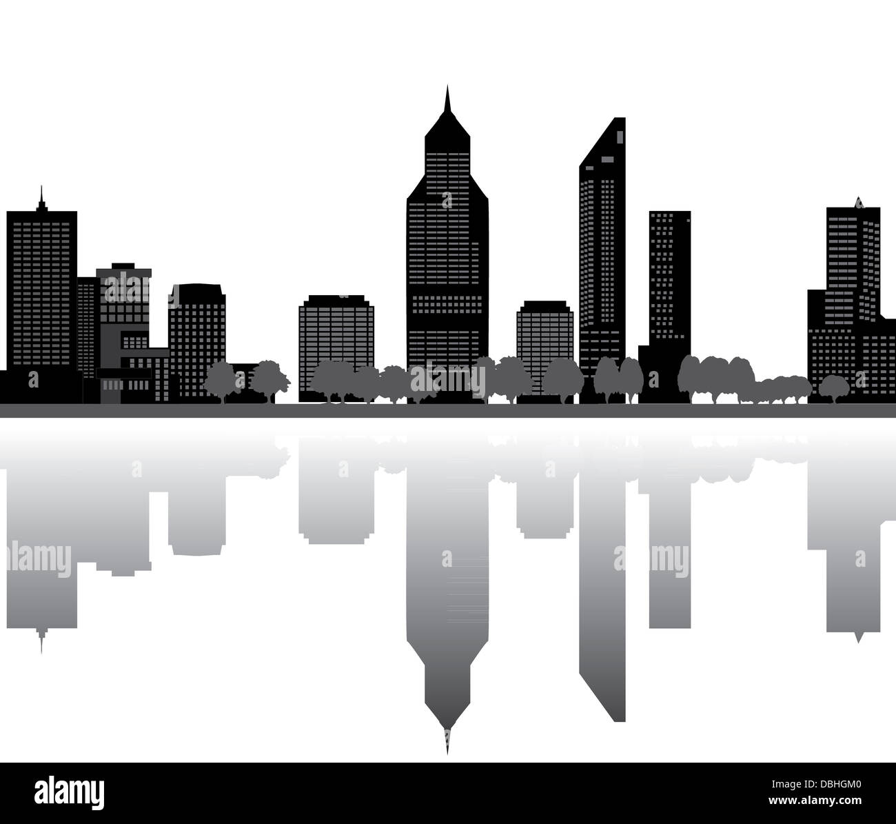 Perth city skyline silhouette hi-res stock photography and images - Alamy