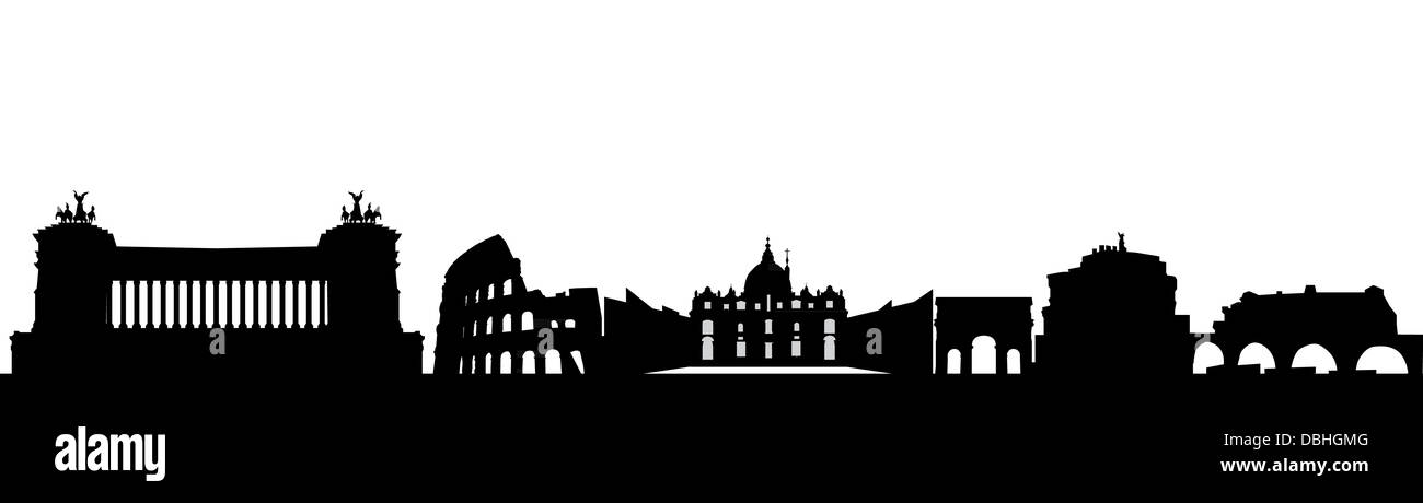 Rome outline hi-res stock photography and images - Alamy