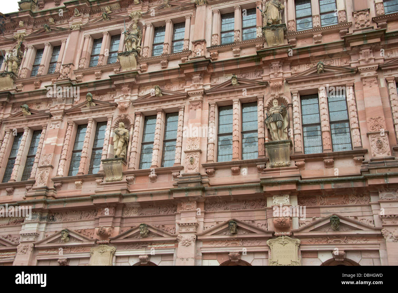 Germany, Heidelberg. Heidelberg Castle (aka Heidelberger Schloss) ruins ...