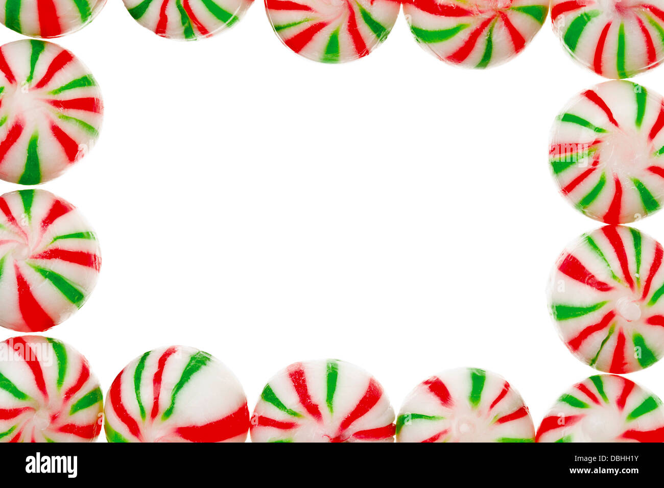 peppermint candy on a white background Stock Photo - Alamy