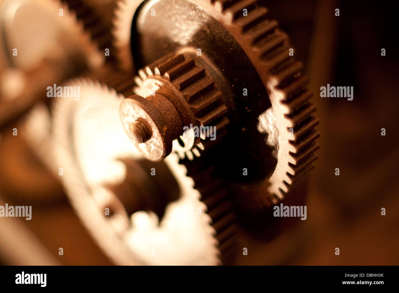Old cogs on machine Stock Photo - Alamy