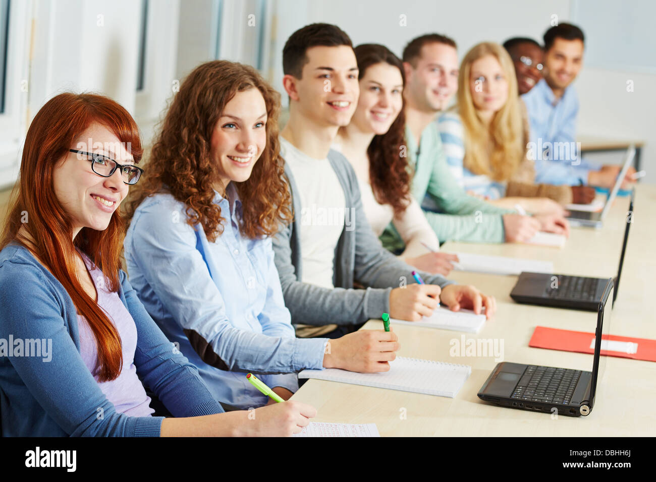 Many students studying in a seminar of an university Stock Photo - Alamy
