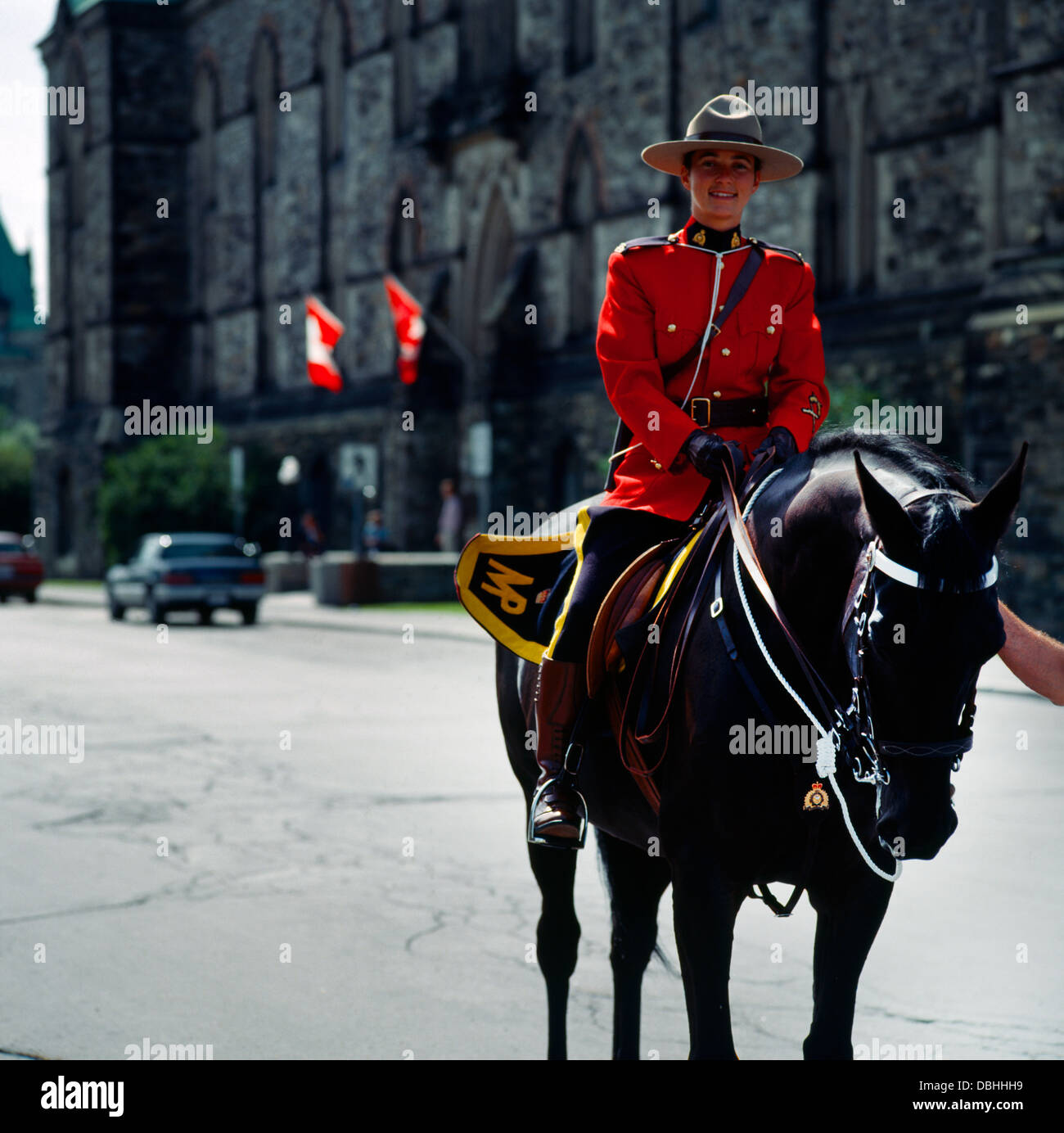 Ottawa Ontario Canada Royal Canadian Mounted Policewoman Mountie Stock